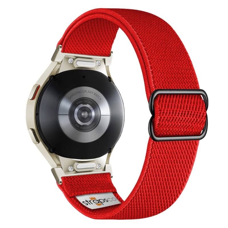 StrapsCo Nylon Stretch Watch Band Strap For Samsung Galaxy Watch 7 Red ...