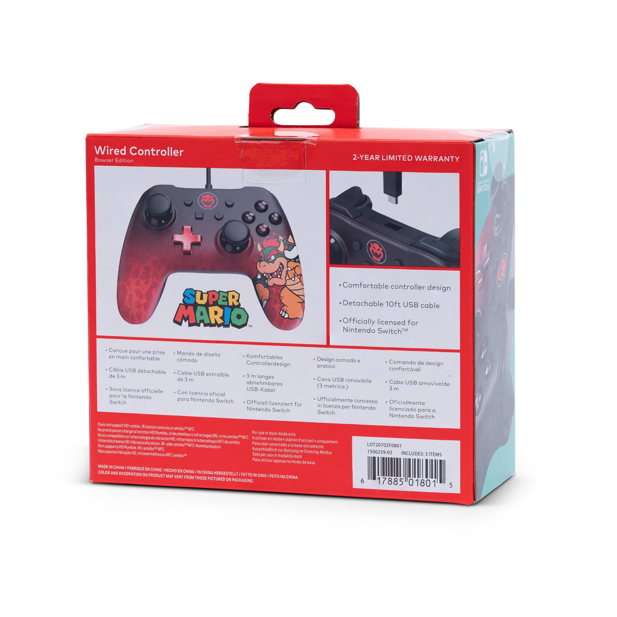 Customer Reviews: PowerA Wired Controller for Nintendo Switch Bowser ...