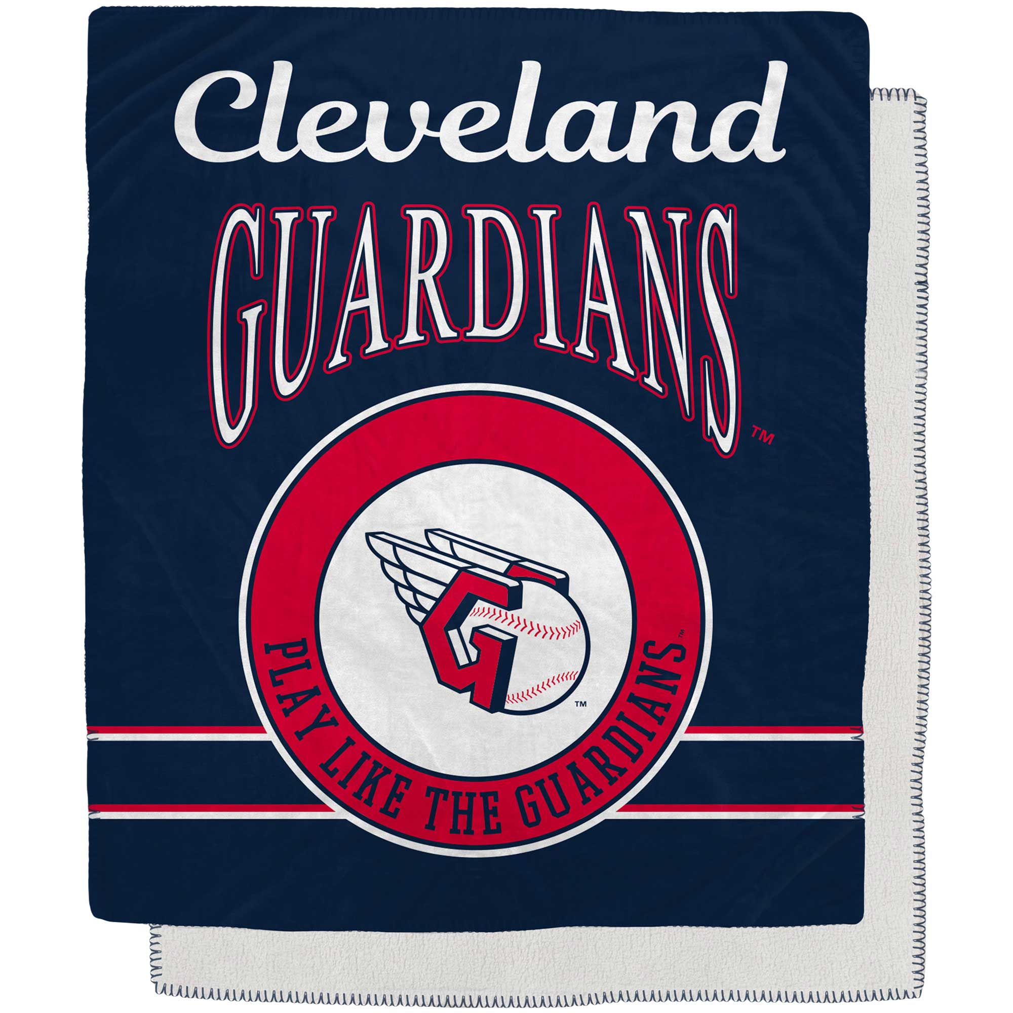 Pegasus Cleveland Guardians 50" x 60" Retro Emblem Flannel Fleece ...