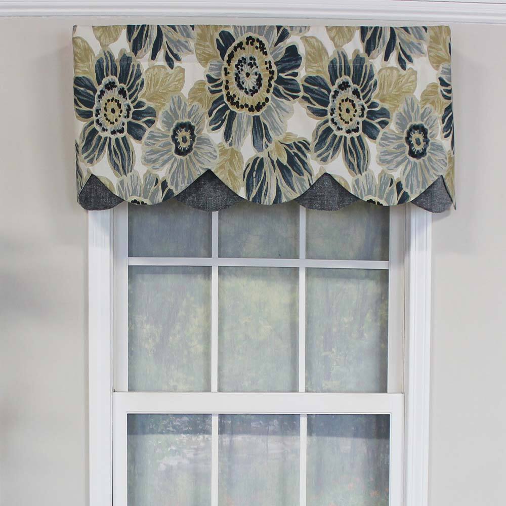 RLF Home Verona Petticoat Modern Premium Design Printed Valance 3" Rod ...