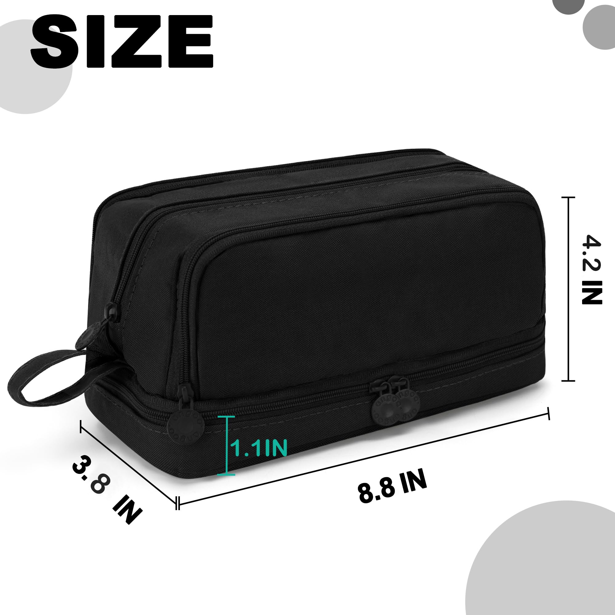 Paradigms Interiors Large Capacity Pencil Case With Compartments Pouch ...