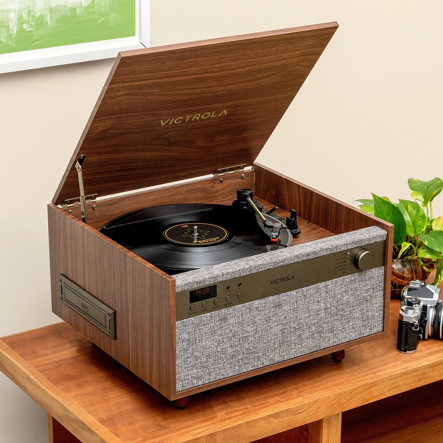 Victrola Century 6 in 1 Music Center Walnut VTA-820SB-WLN - Best Buy