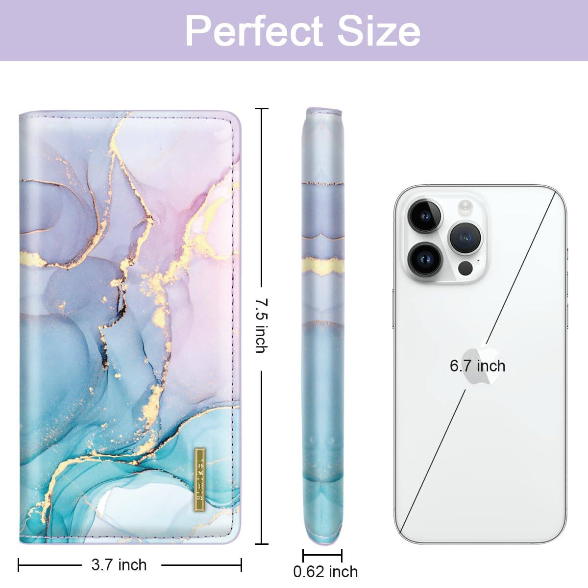 Jadie Link Ultra Slim Womens Wallet Minimalist Thin Long Leather Bifold ...