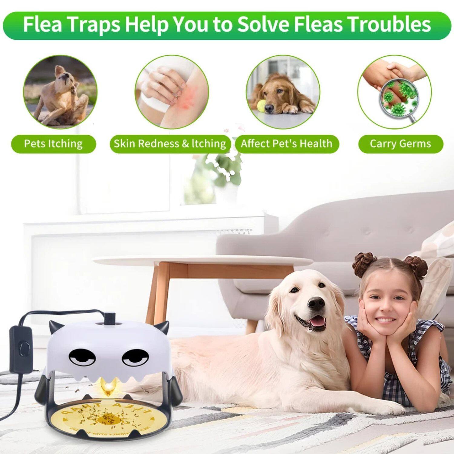 Little Monster Indoor Flea Trap 2 Pack – Safe for Pets & Kids LMFT-2PK ...