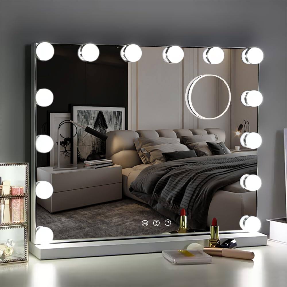 Pacoar Cade Vanity Mirror With Lights *Makeup Hollywood Modes & Zoom ...