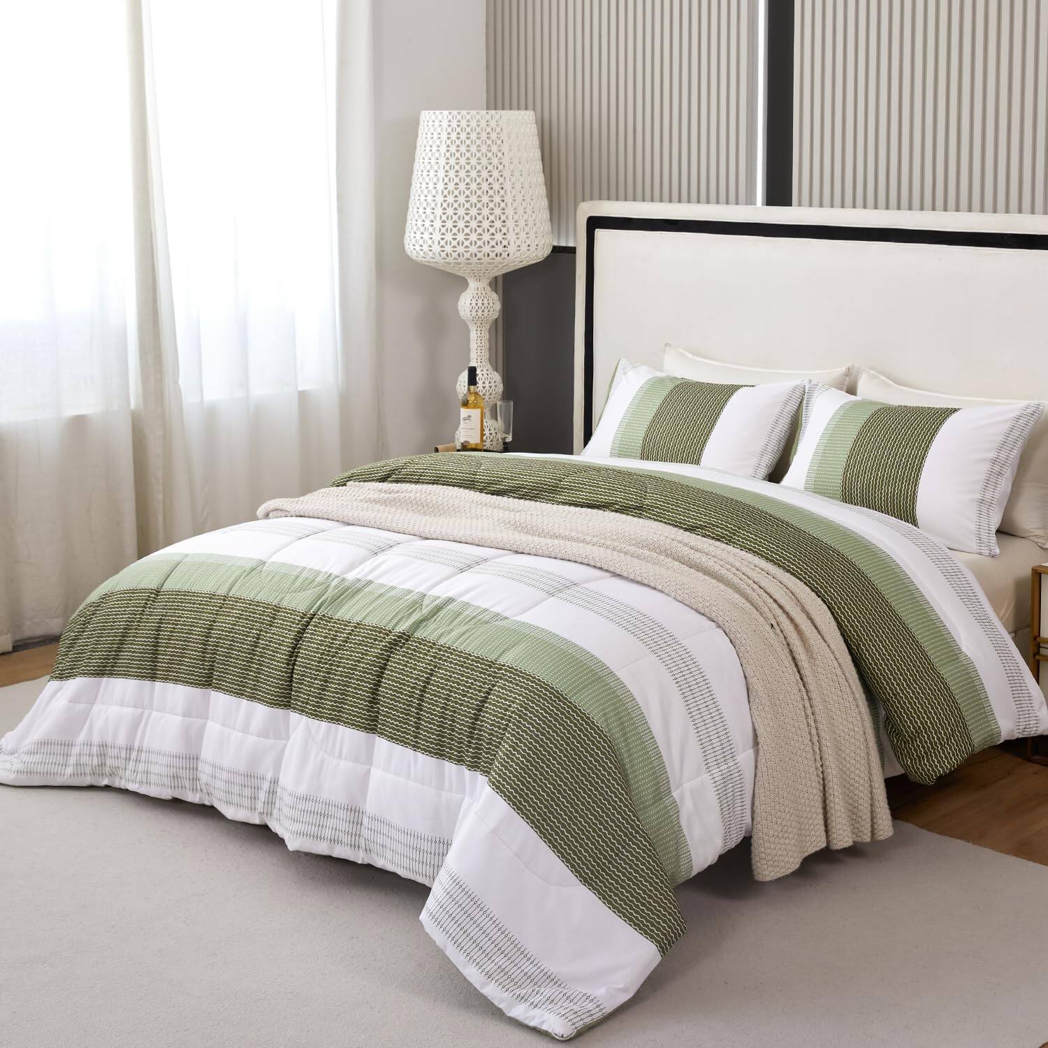 Earthley Blooms - Full Comforter Set 3 Pieces Bedding All Seasons ...