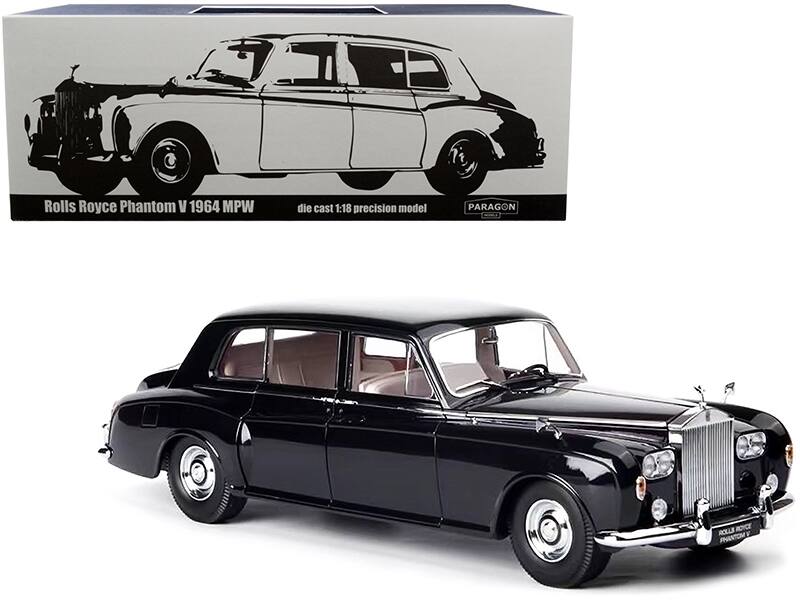 1964 Rolls Royce Phantom V Midnight 1/18 Diecast Model Car by Paragon ...