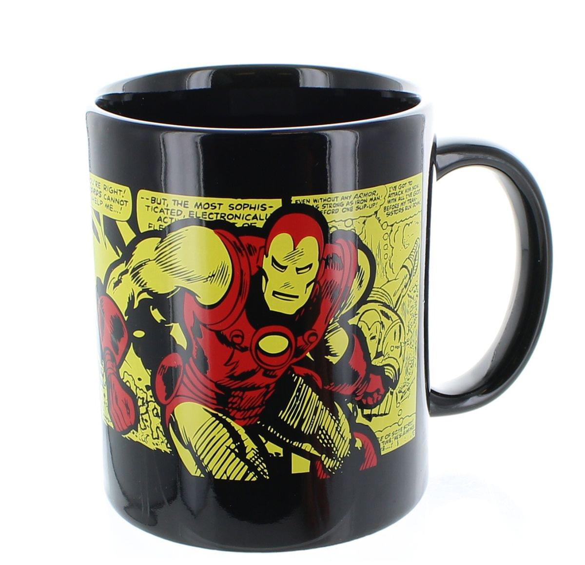 Marvel The Invincible Iron Man Comic Wrap 11 oz Ceramic Mug Black/Red ...