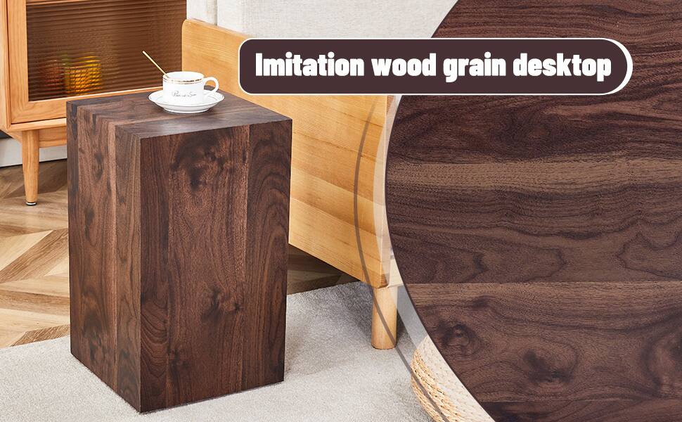 APRILSOUL Walnut Wood Grain Plastic Coffee Table Luxurious Design ...