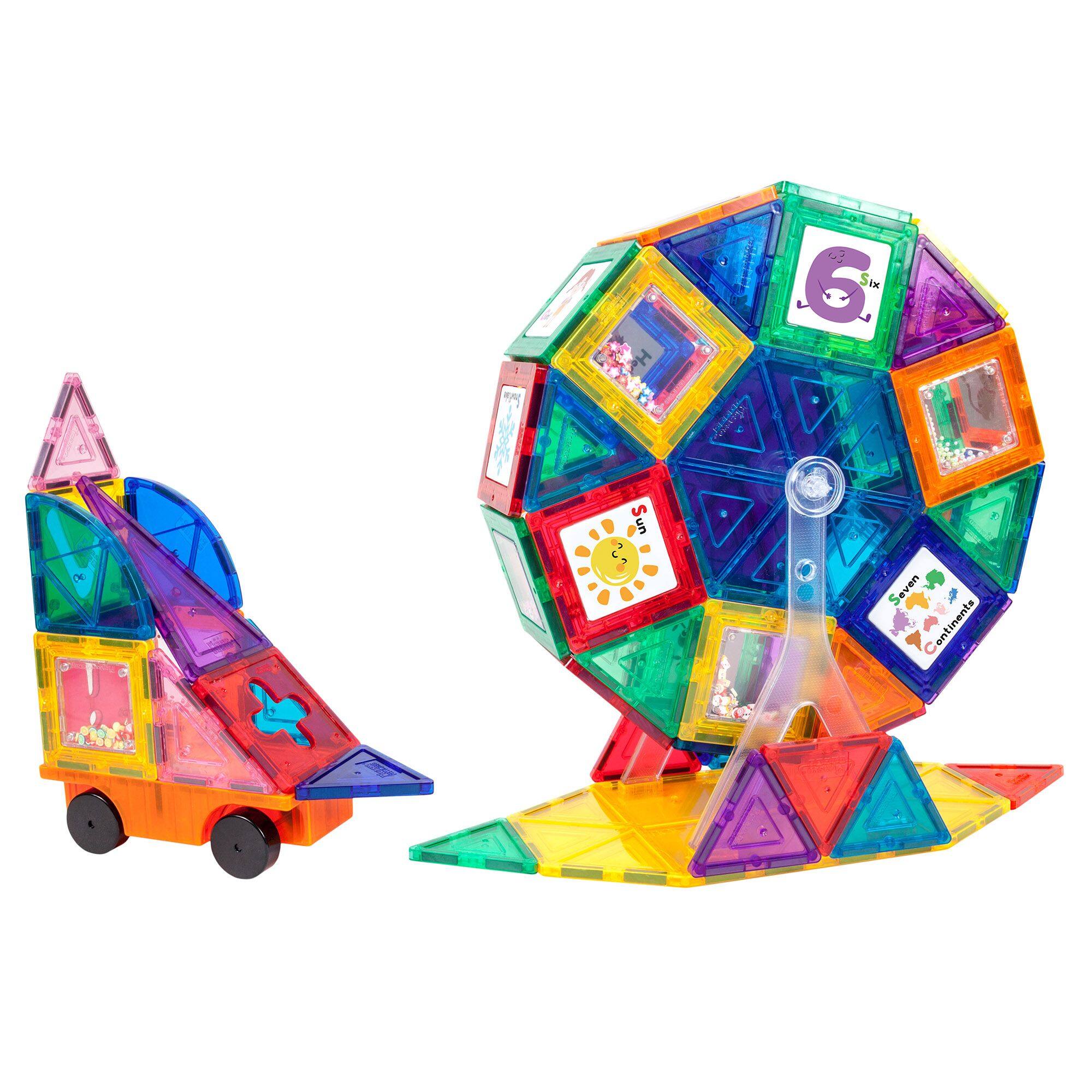 PicassoTiles PICASSO TILES 120PCS Magnetic Tiles for Kids – STEM ...