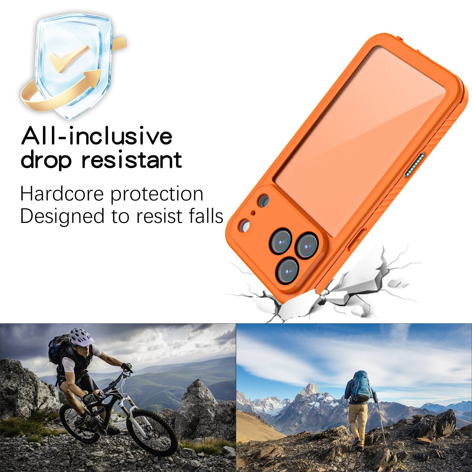 Dteck Waterproof Full Body Case for Apple iPhone 17 Pro Max Clear ...