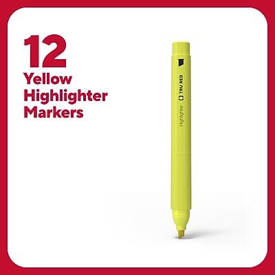 TRU RED TRU RED™ Pocket Stick Highlighter with Grip, Chisel Tip, Yellow ...