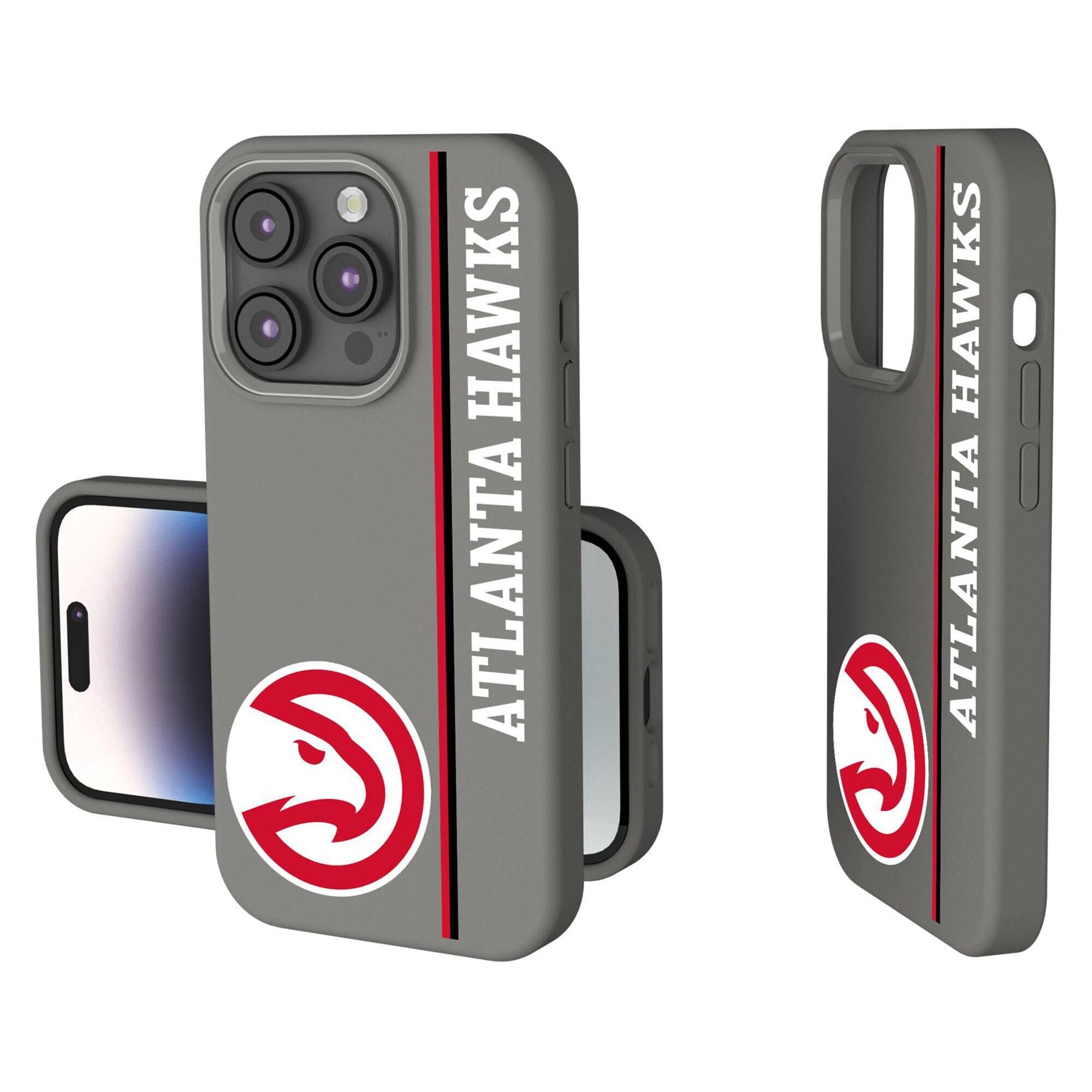 Keyscaper NBA Atlanta Hawks Sidebar Soft Touch iPhone Case 15 Plus Gray ...