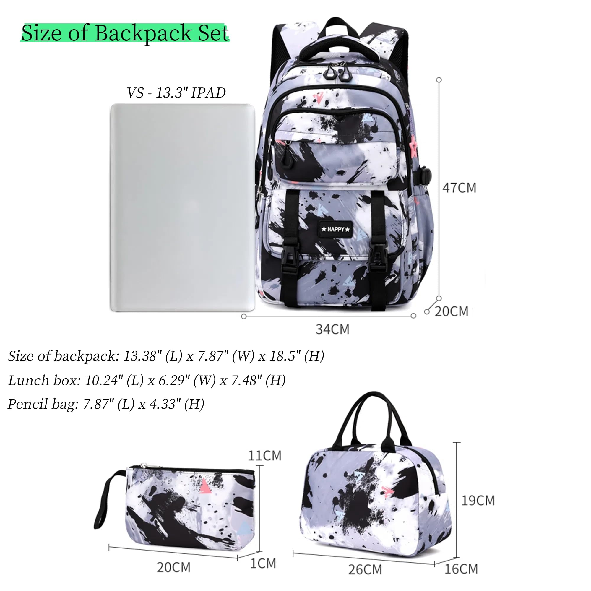 Pacoar Cade Purple Backpack For Backpacks With Lunch Box Elementary ...