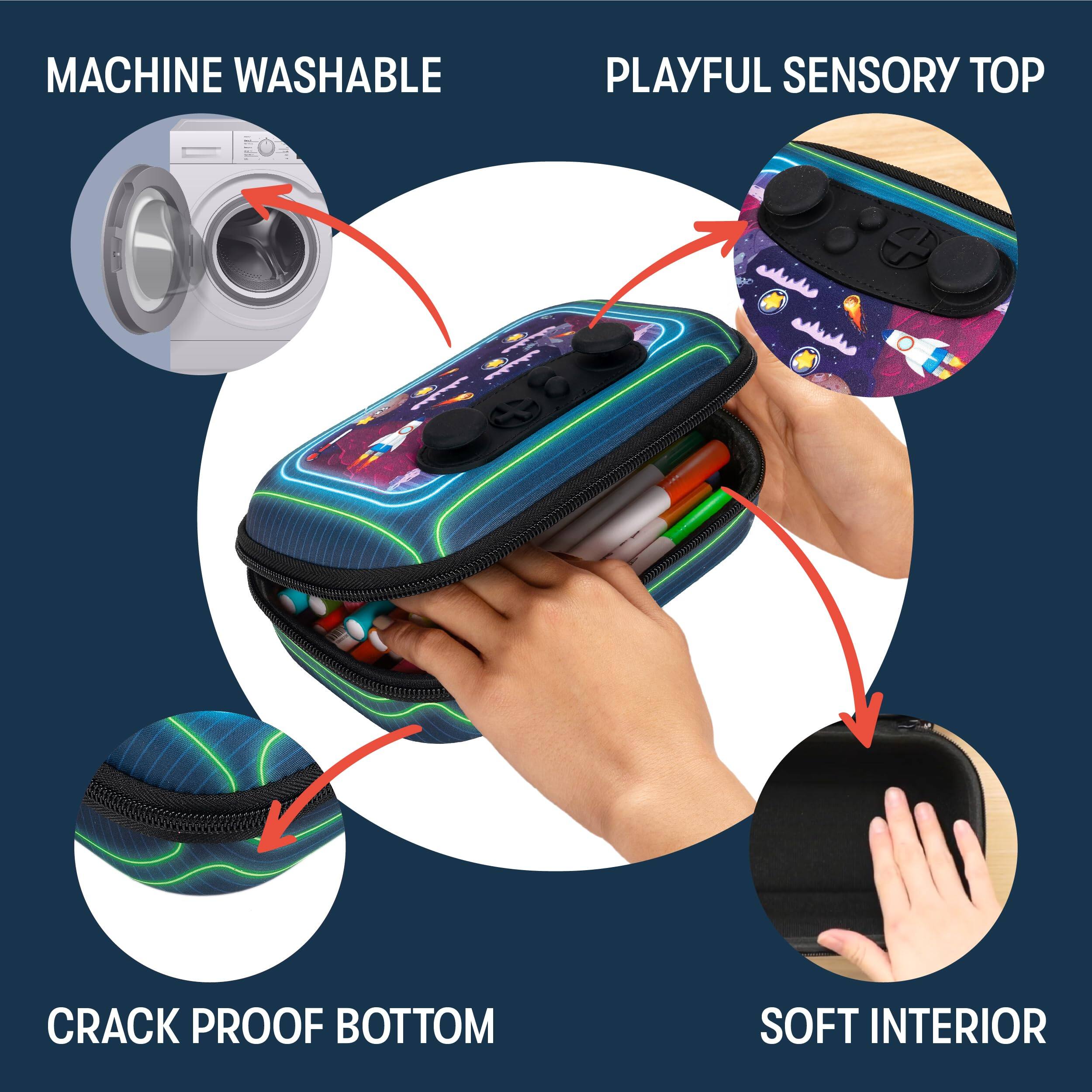 Dapper Styles Gamer Pencil Case For Durable Box School Capacity Stationery Organizer Car Race ...