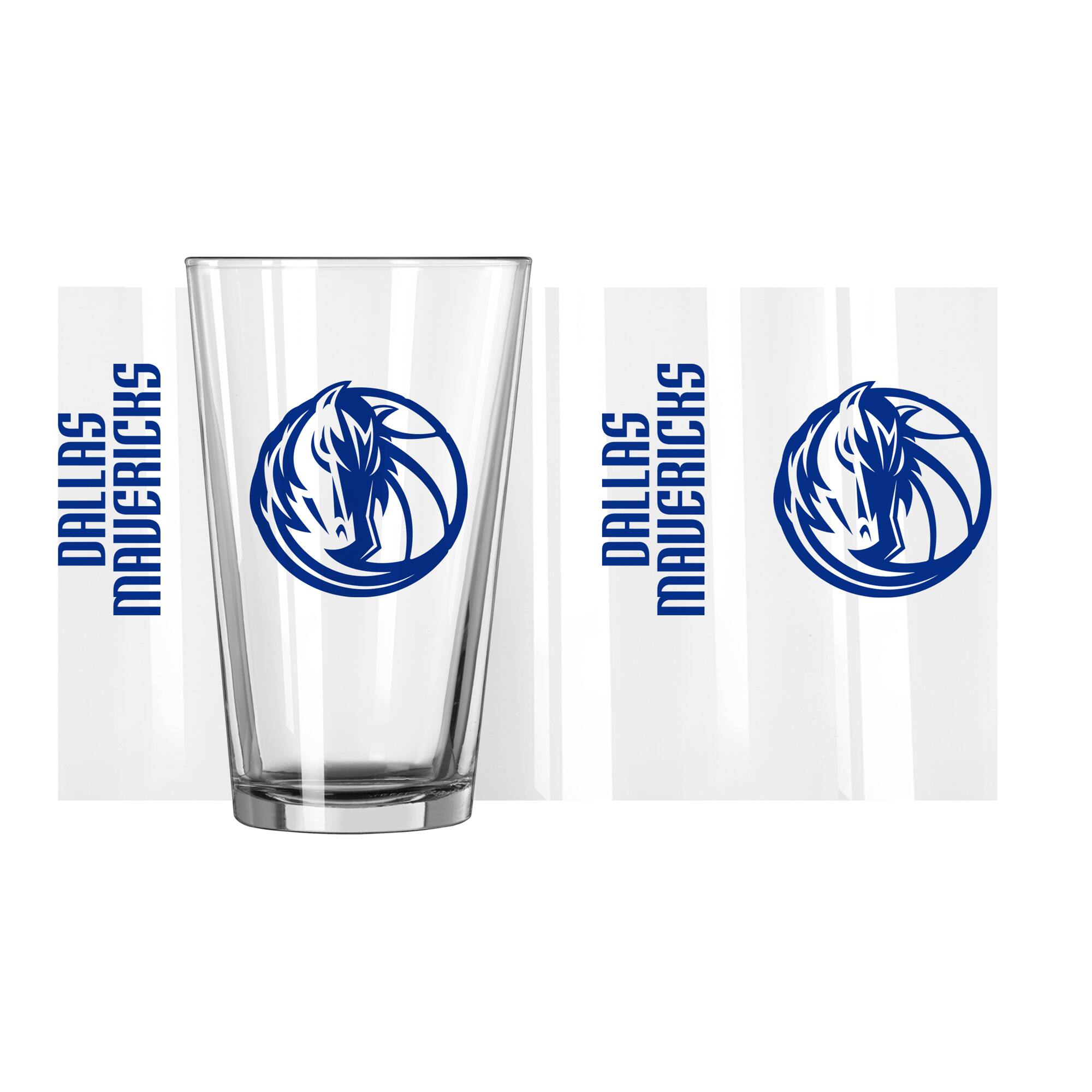 Logo Brands Dallas Mavericks 16oz. Team Wordmark Game Day Pint Glass ...