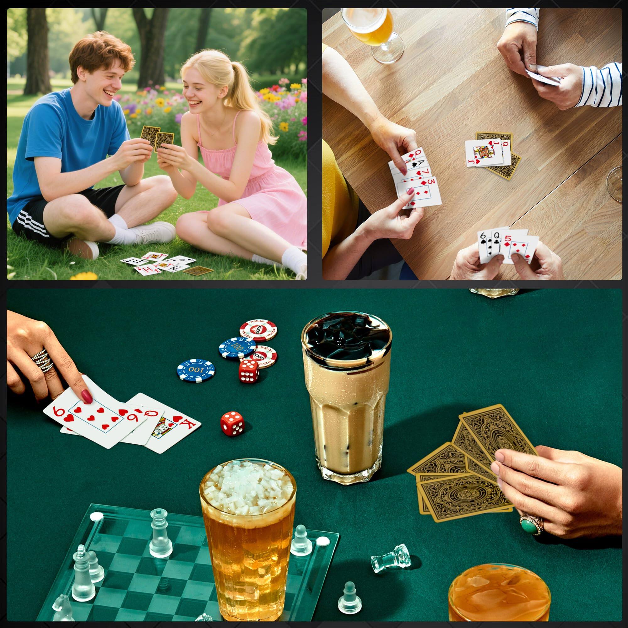 EZTW1 Playing 4 Plastic Waterproof 4 Of Bulk Large Print For Adults ...