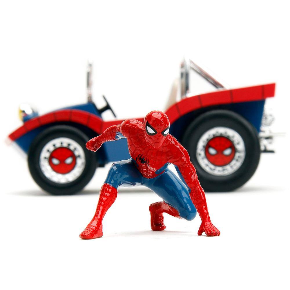 Jada Dune Buggy with Graphics and Spider Man Diecast Figure "Marvel ...