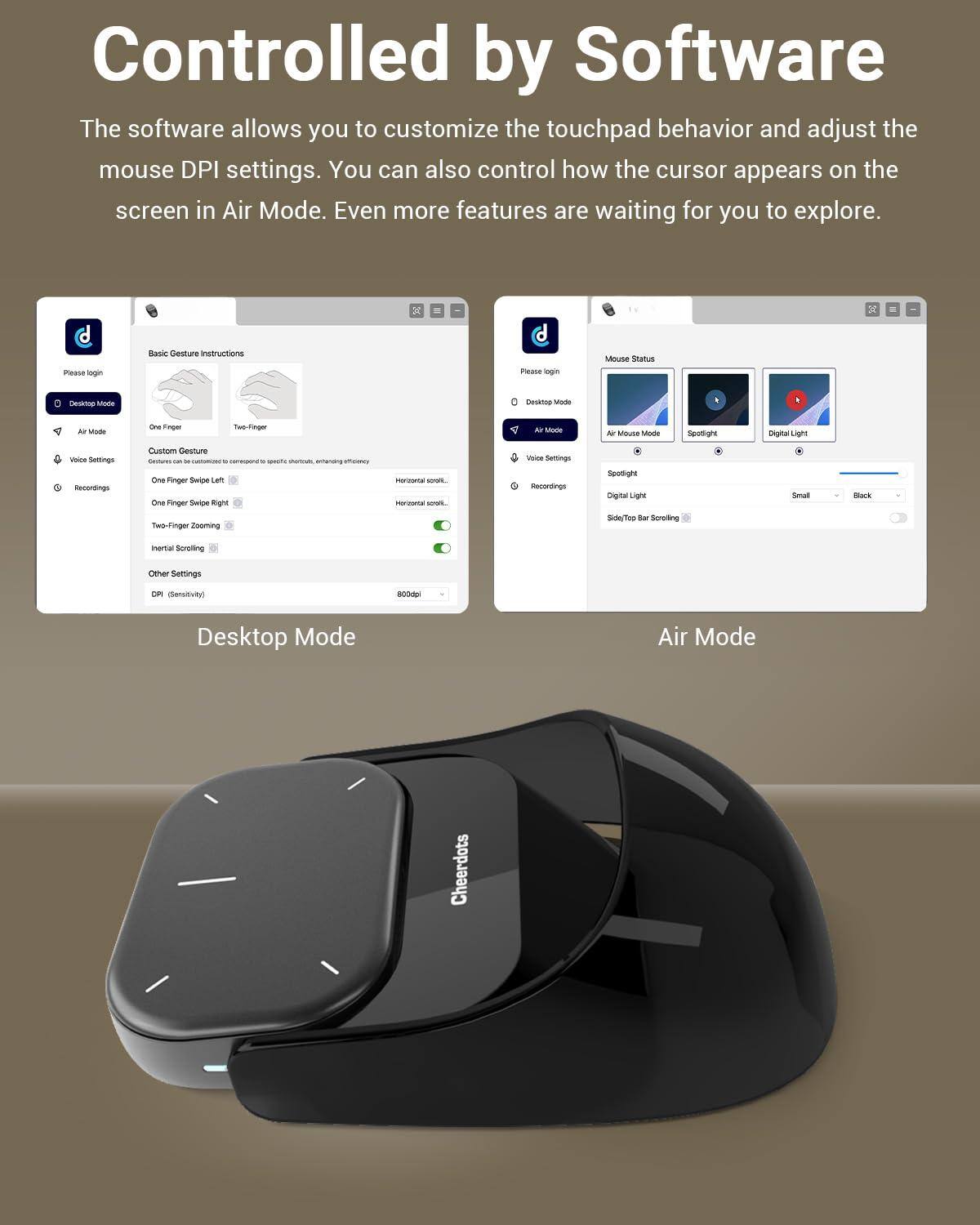 HM 1810 Touchpad Mouse With Presentation Mode Detachable & Portable ...