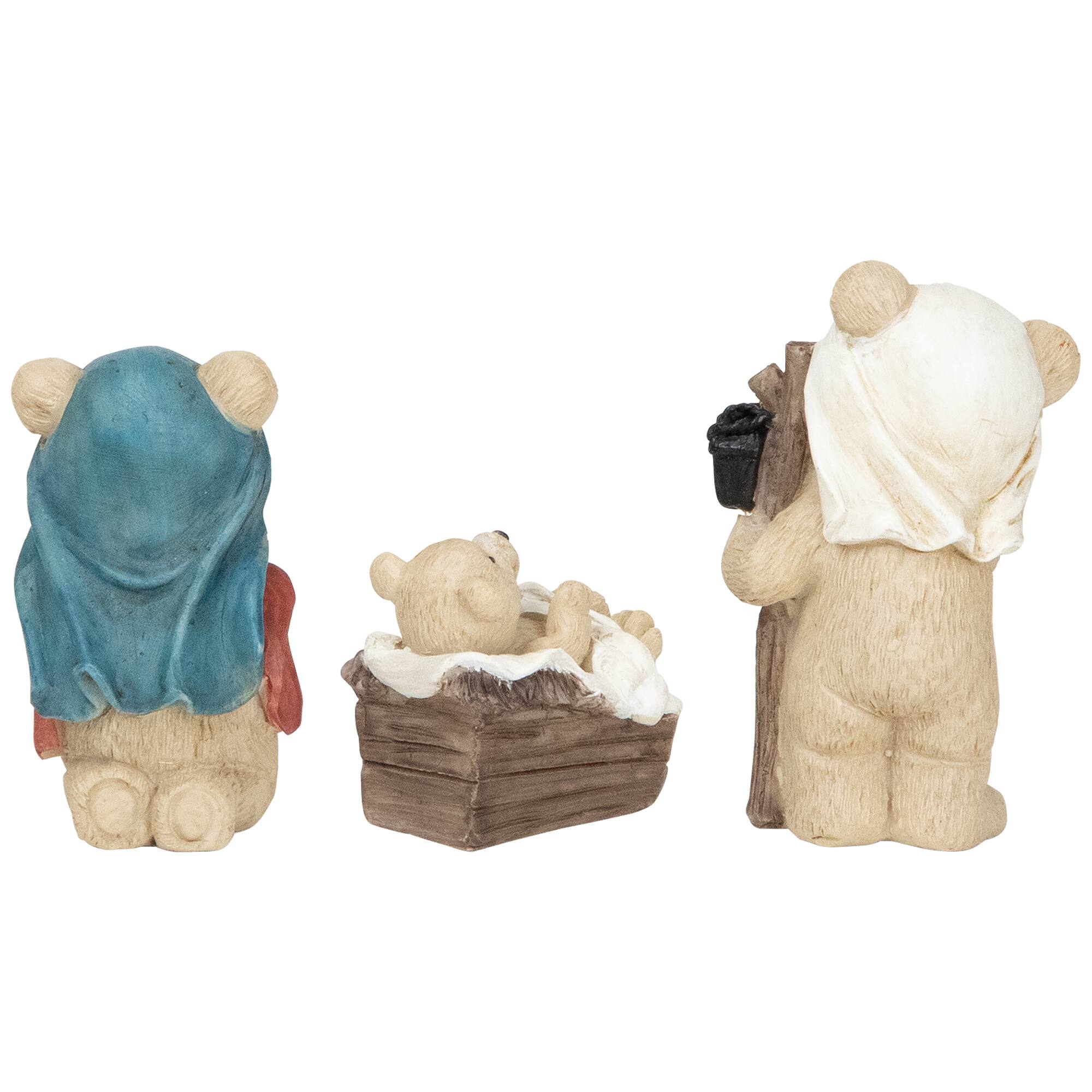 Northlight Bears Christmas Nativity Set 4.5" 8 Piece Multi 35769887 ...