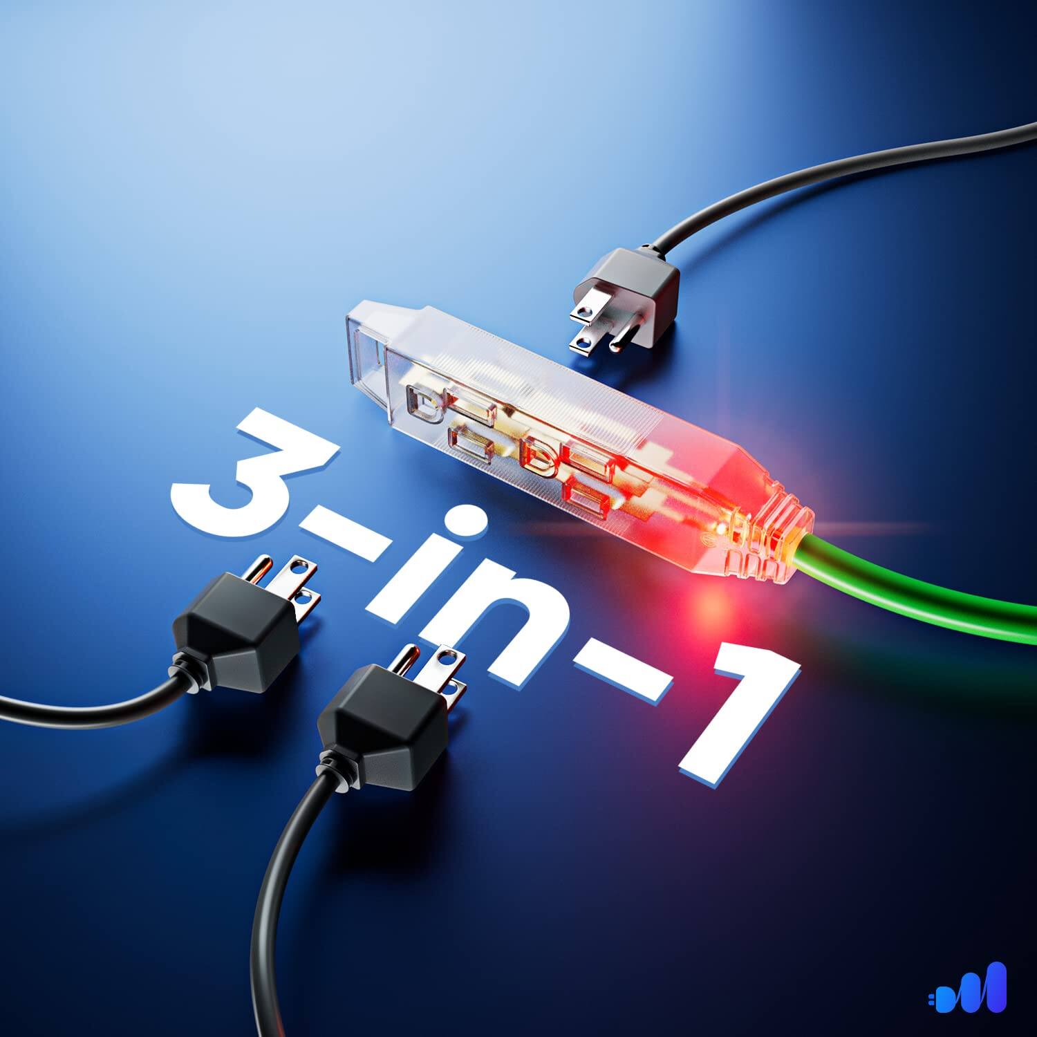 Maximm Extension Cord 50 ft, Extension Cord with Multiple Outlets and ...