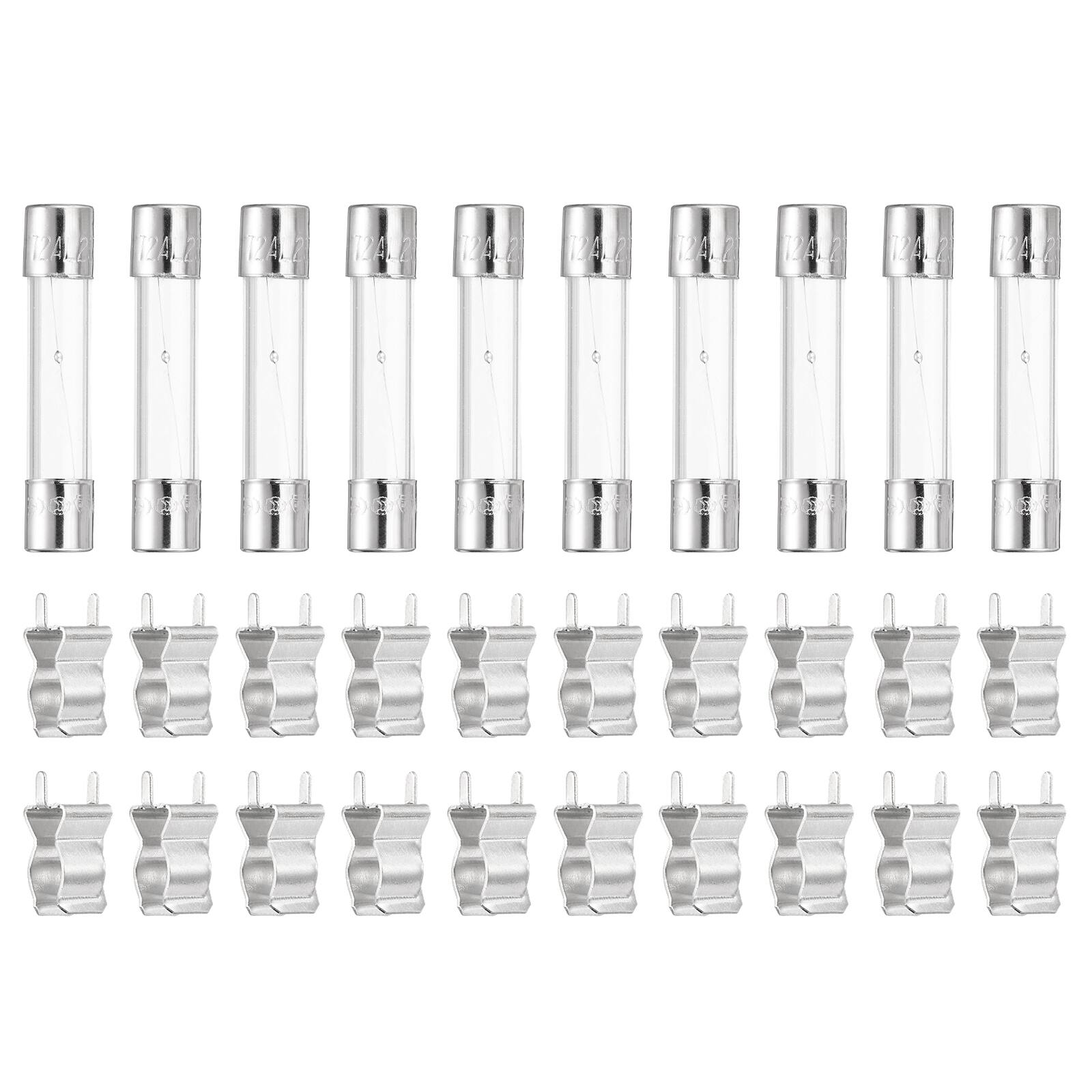 Unique Bargains Glass Tube Fuses, 6x30mm 2A 250V Slow Fast Blow Glass ...