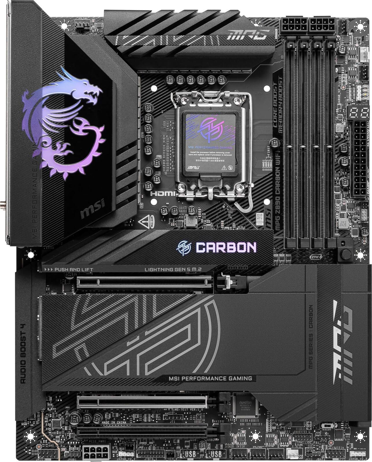 MSI MPG Z890 CARBON WIFI LGA 1851 Intel Z890 ATX Motherboard - Best Buy