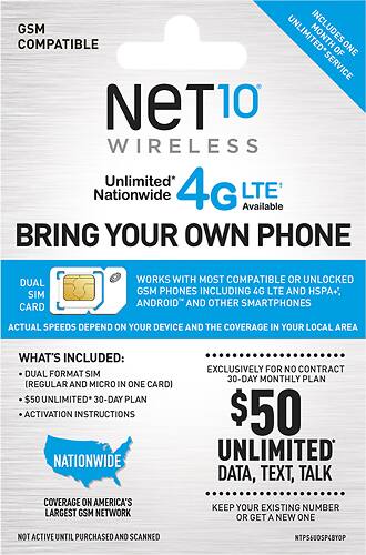 Net10 30 Day SIM Activation Kit White NET10 - Best Buy