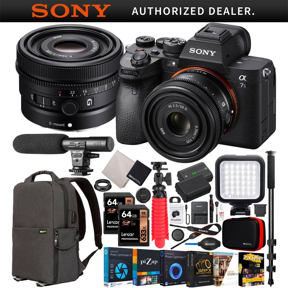 Bundle Sony a7S III Mirrorless Full Frame Camera Body +50mm F2.5 G Lens ...
