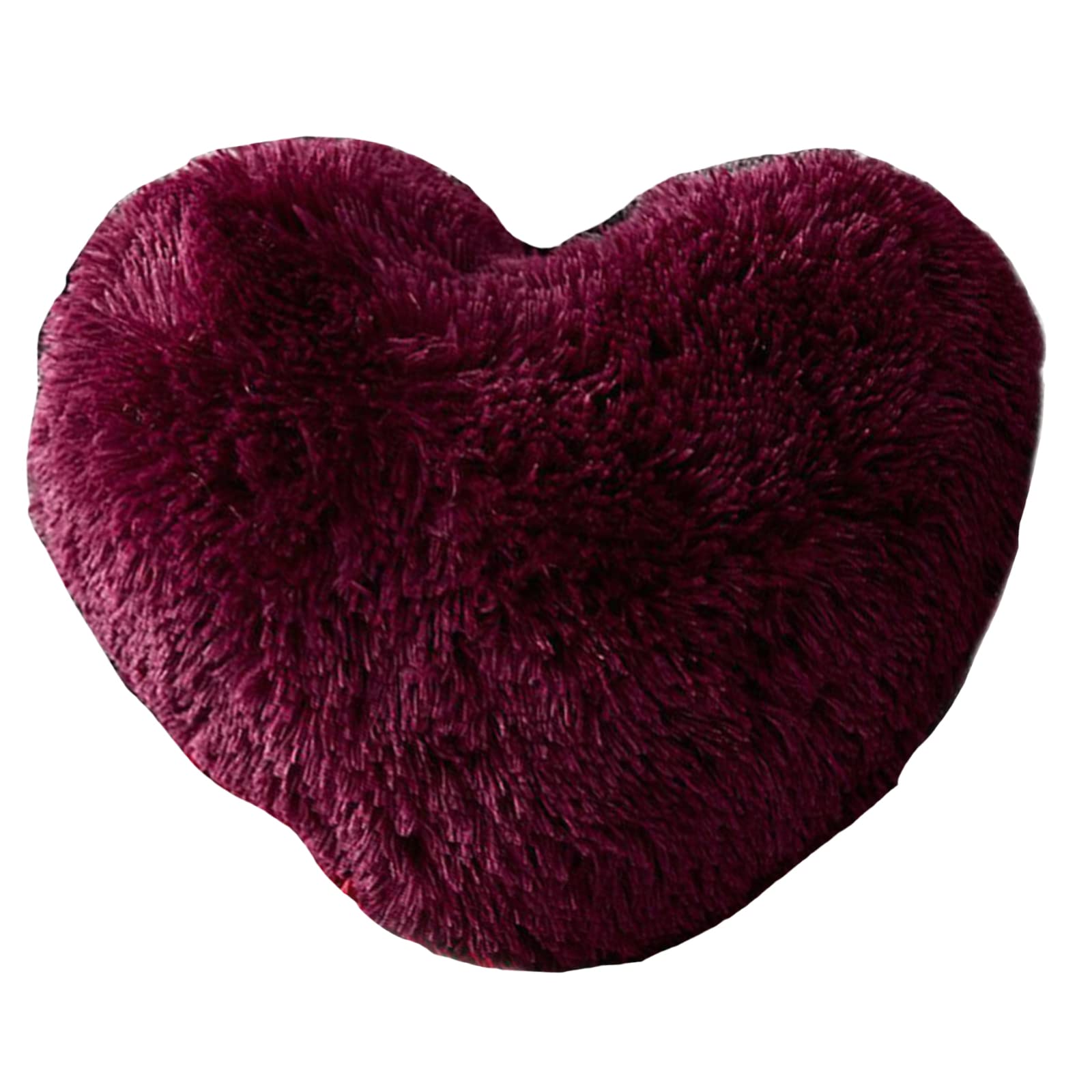 Paradigms Interiors Fluffy Heart Throw Pillows Shaggy Decorative Pillow ...