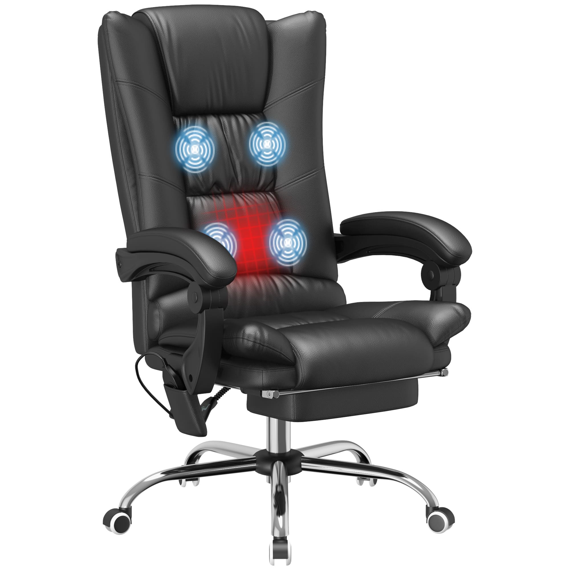 Ecooso - Vibration Massage Office Chair with Heat and Footrest ...