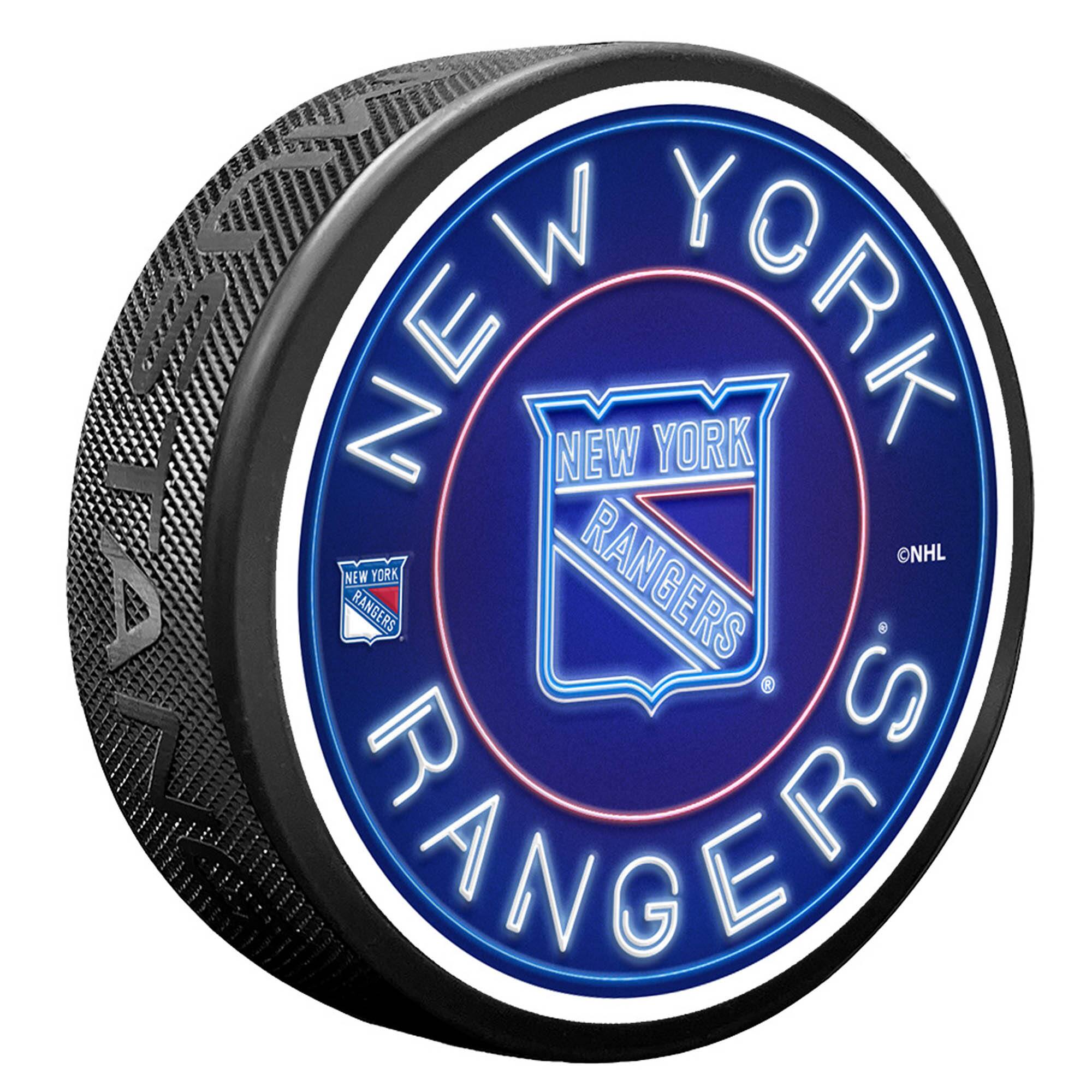 Mustang Drinkware New York Rangers Neon Replicated Puck Multicolor ...