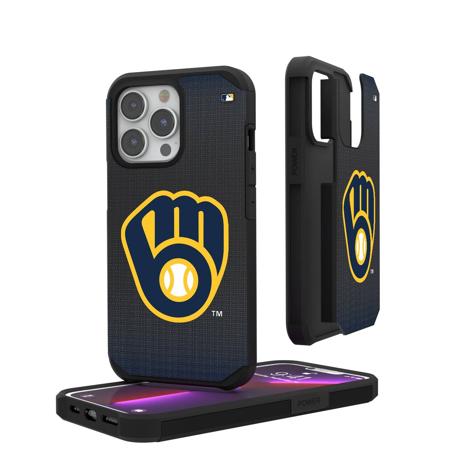 Keyscaper MLB Milwaukee Brewers Linen Logo iPhone Rugged Case 16 Pro ...