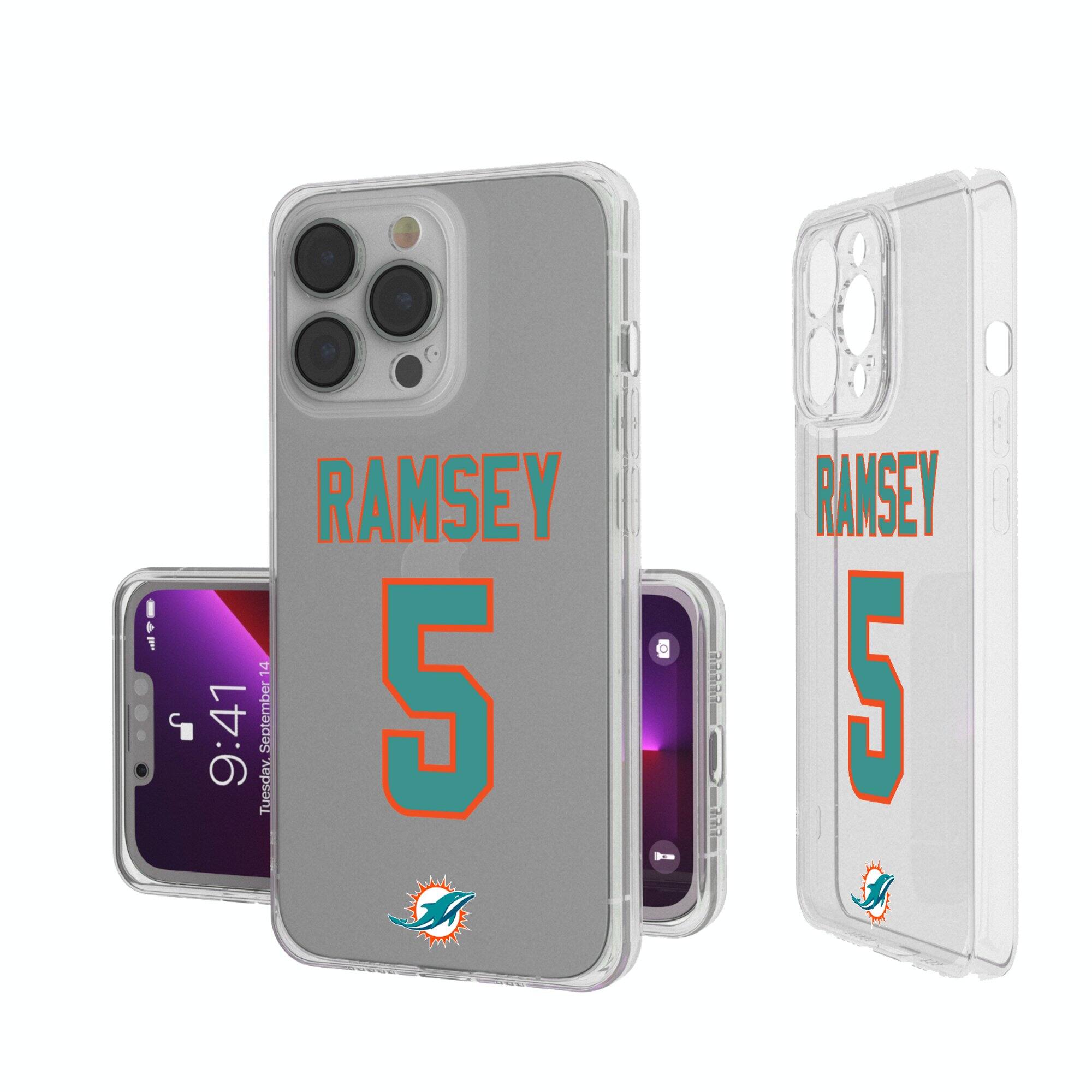 Keyscaper NFL Jalen Ramsey Miami Dolphins iPhone Clear Case 15 Pro Max ...