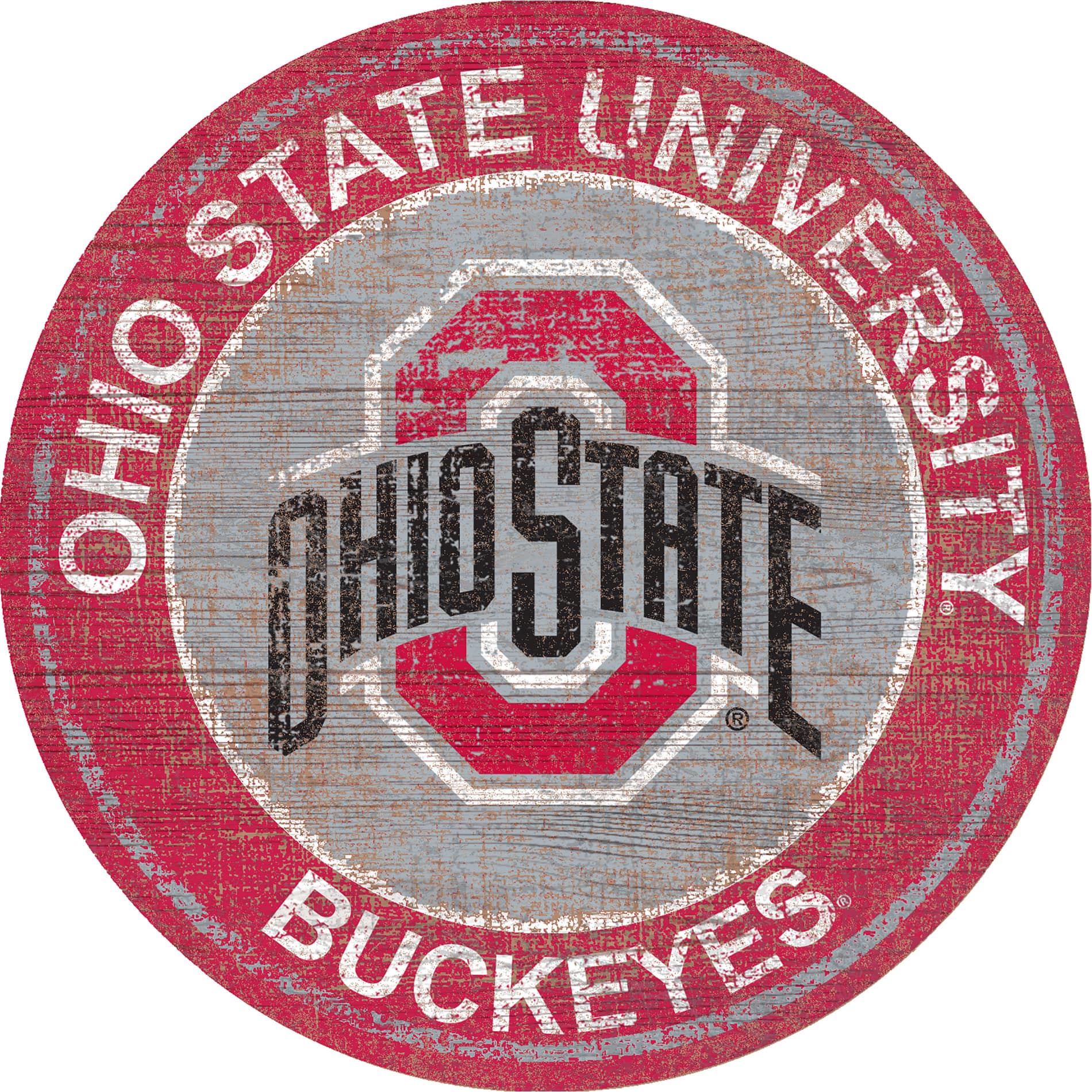 Round Fan Creations - Ohio State Buckeyes 24'' Heritage Logo Sign ...