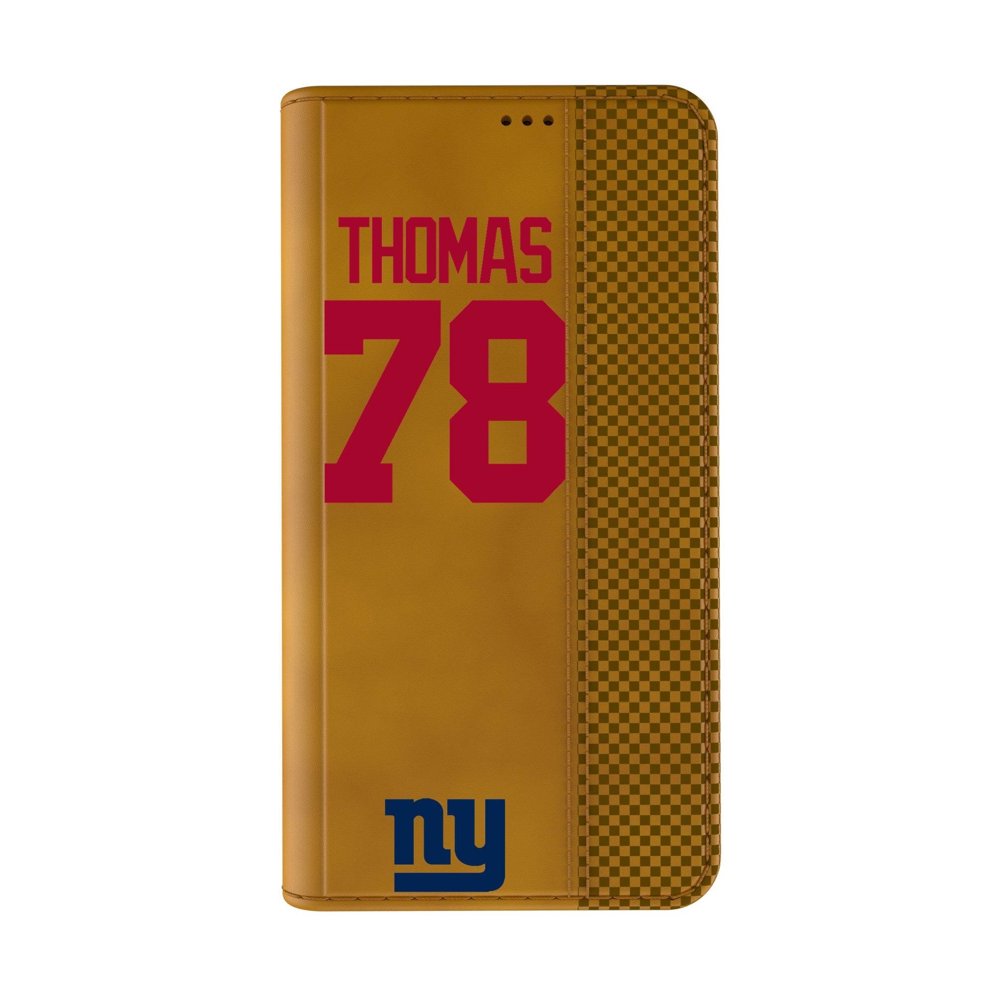 Keyscaper NFL Andrew Thomas New York Giants Folio iPhone Case 14 Brown ...