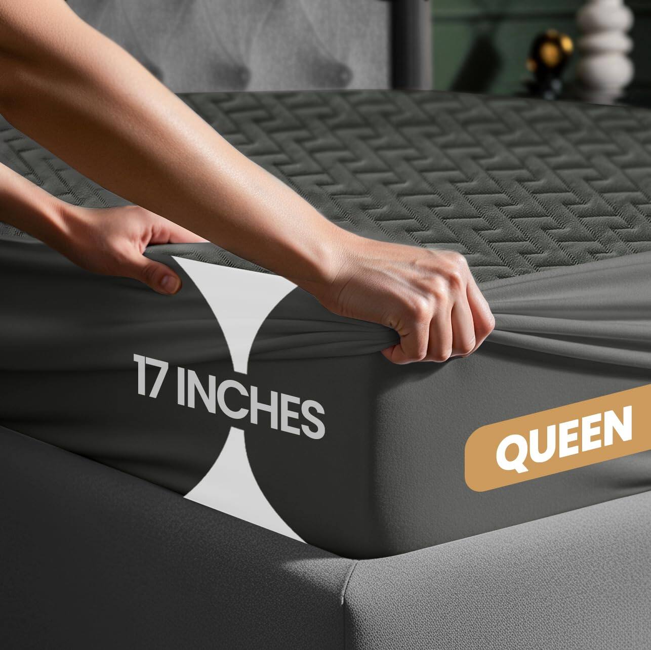 Comfort Essence Waterproof Mattress Protector Queen Size 3d Air Soft ...