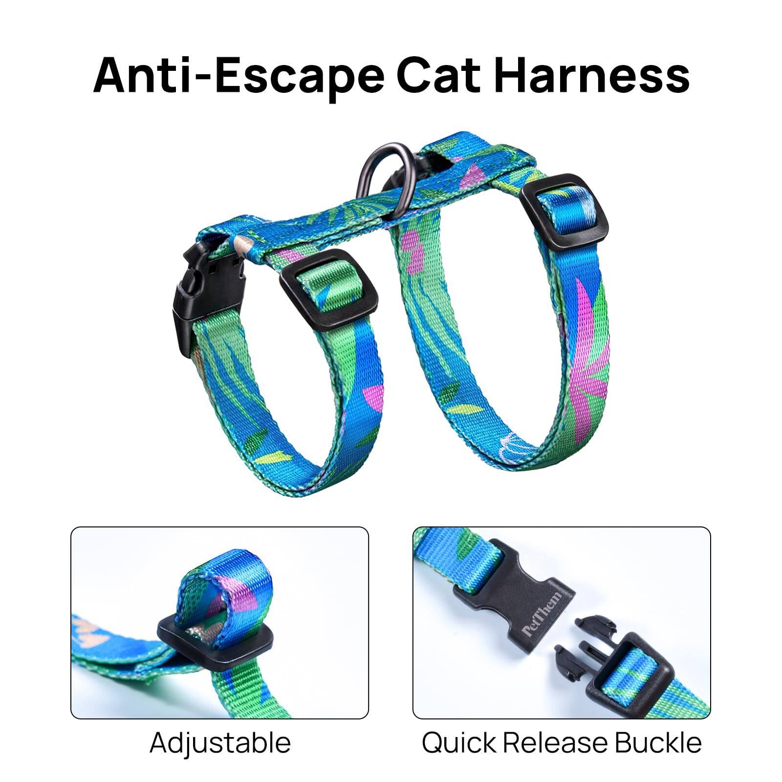 Paradigms Interiors Cat Harness And Leash Set Escape Proof Comfortable ...