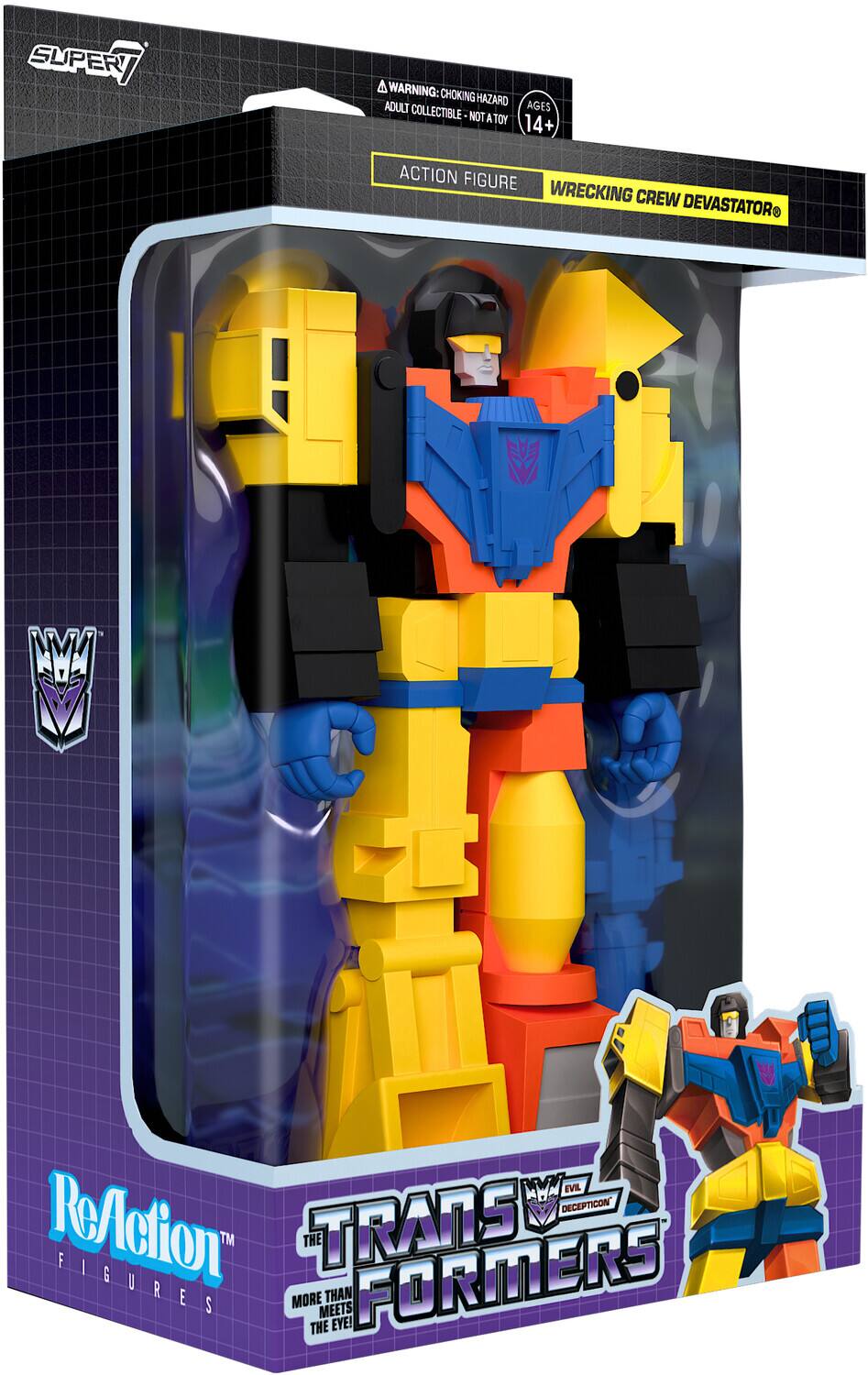 Super7 Transformers ReAction Figures Wrecking Crew Devastator ...