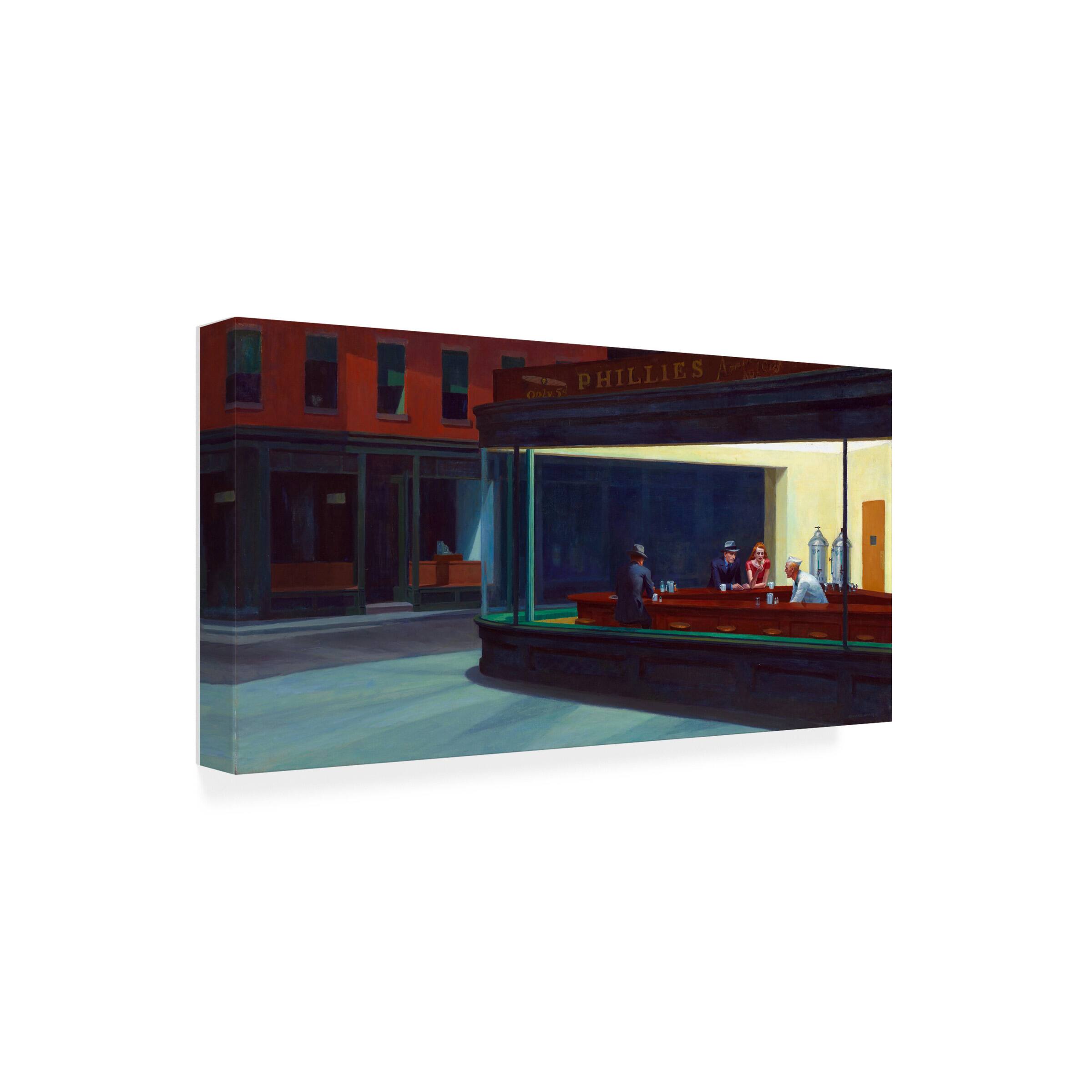 Trademark Fine Art Edward Hopper Nighthawks Canvas Art Multicolor ...