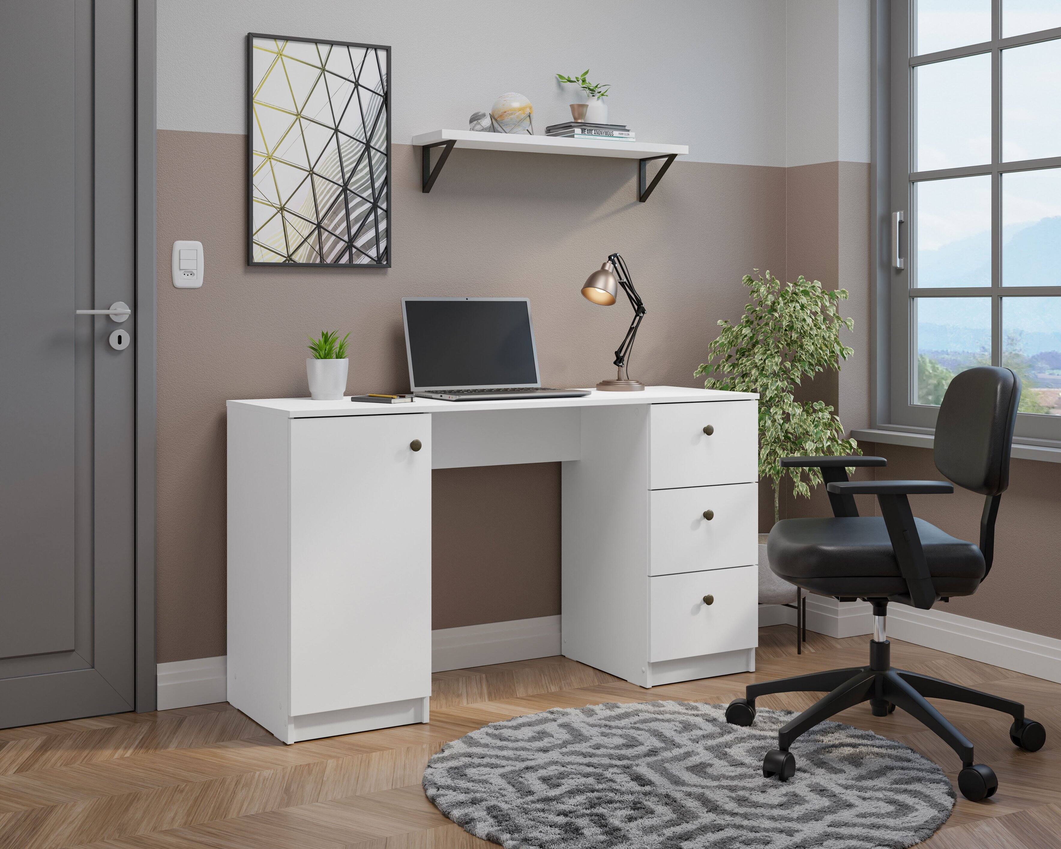 Madesa Executive Computer Writing Desk 53 Inch with 3 Drawers and 1 ...