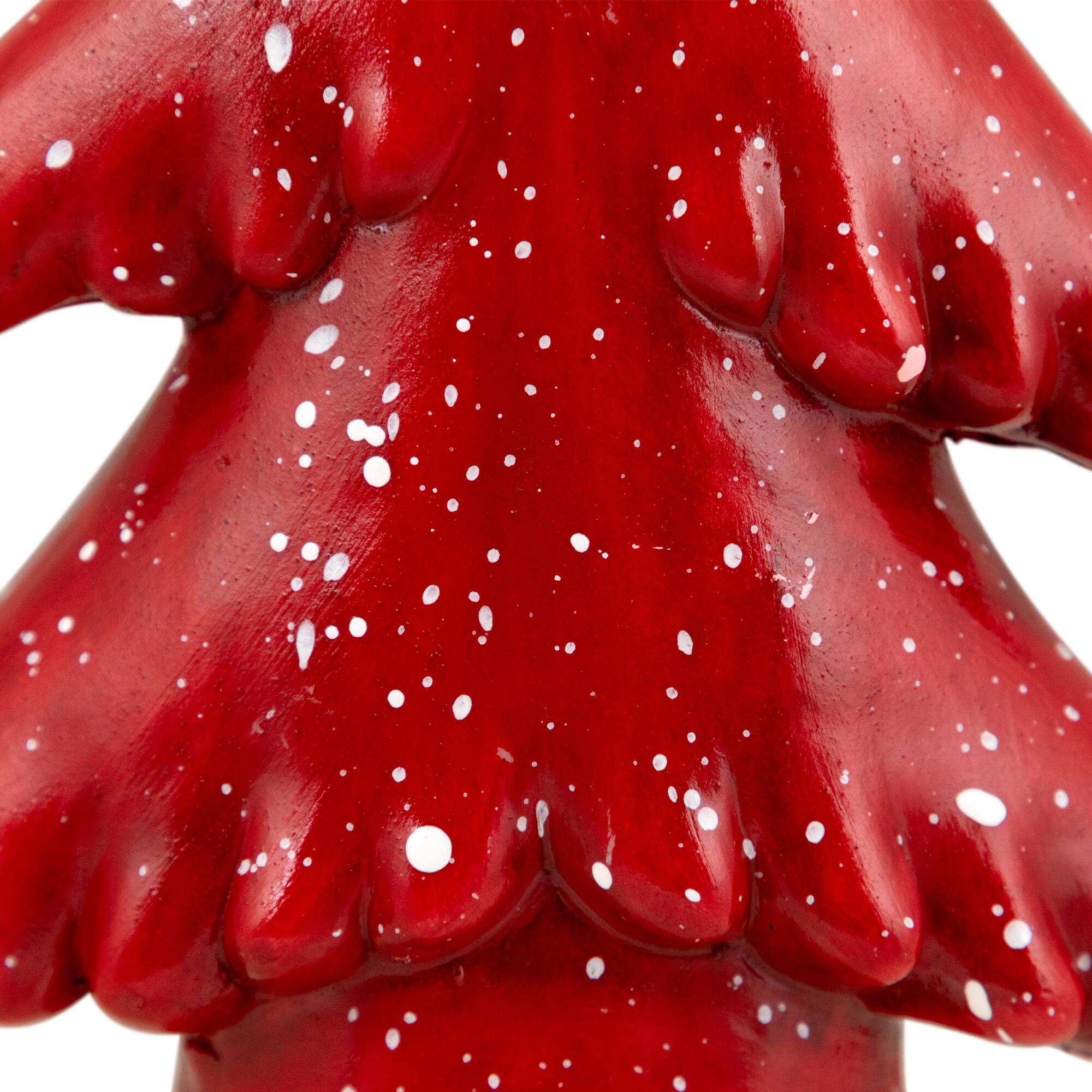 Northlight Shiny Christmas Tree with Snowy Accents Tabletop Decoration ...