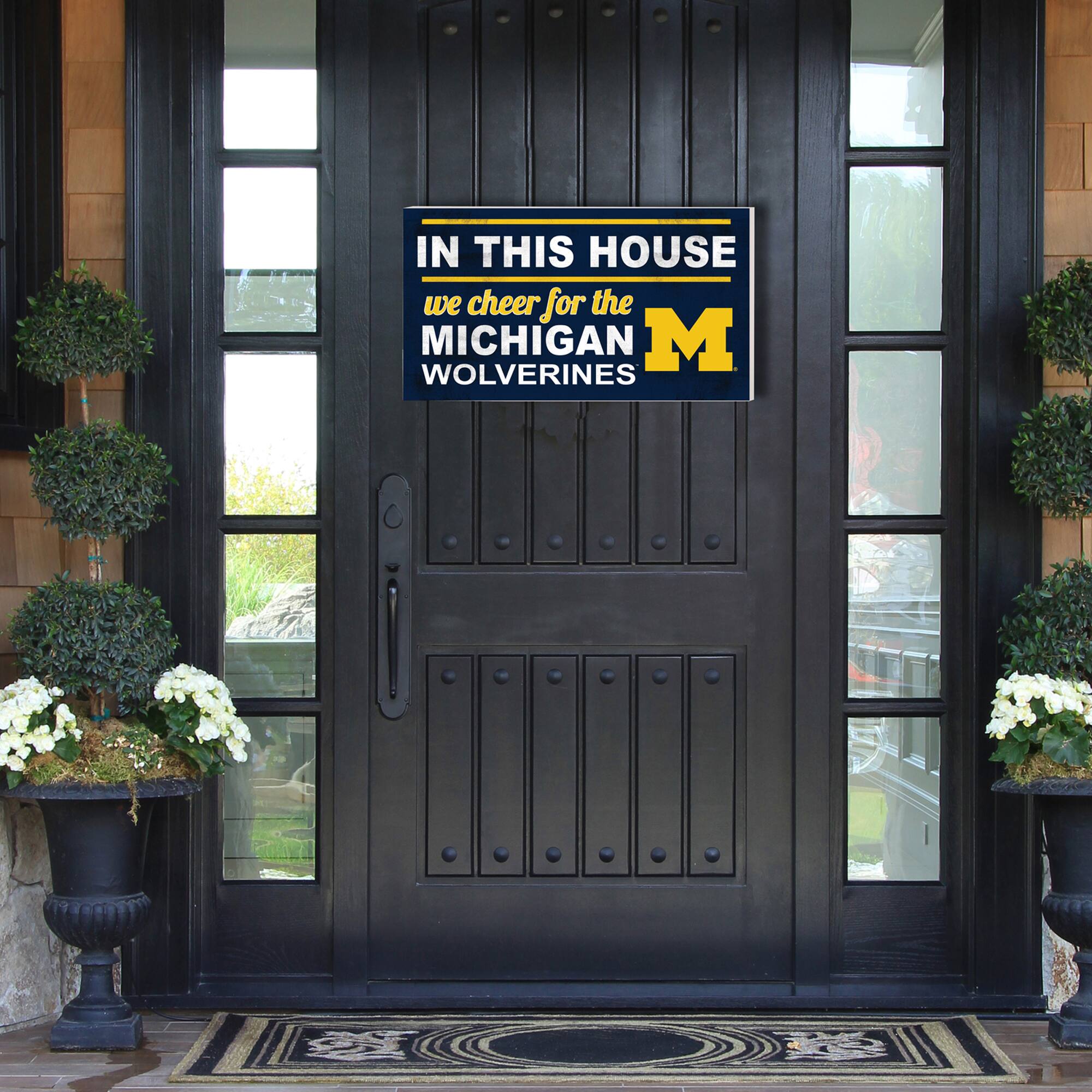Jardine Michigan Wolverines 11'' x 20'' Indoor/Outdoor In This House ...