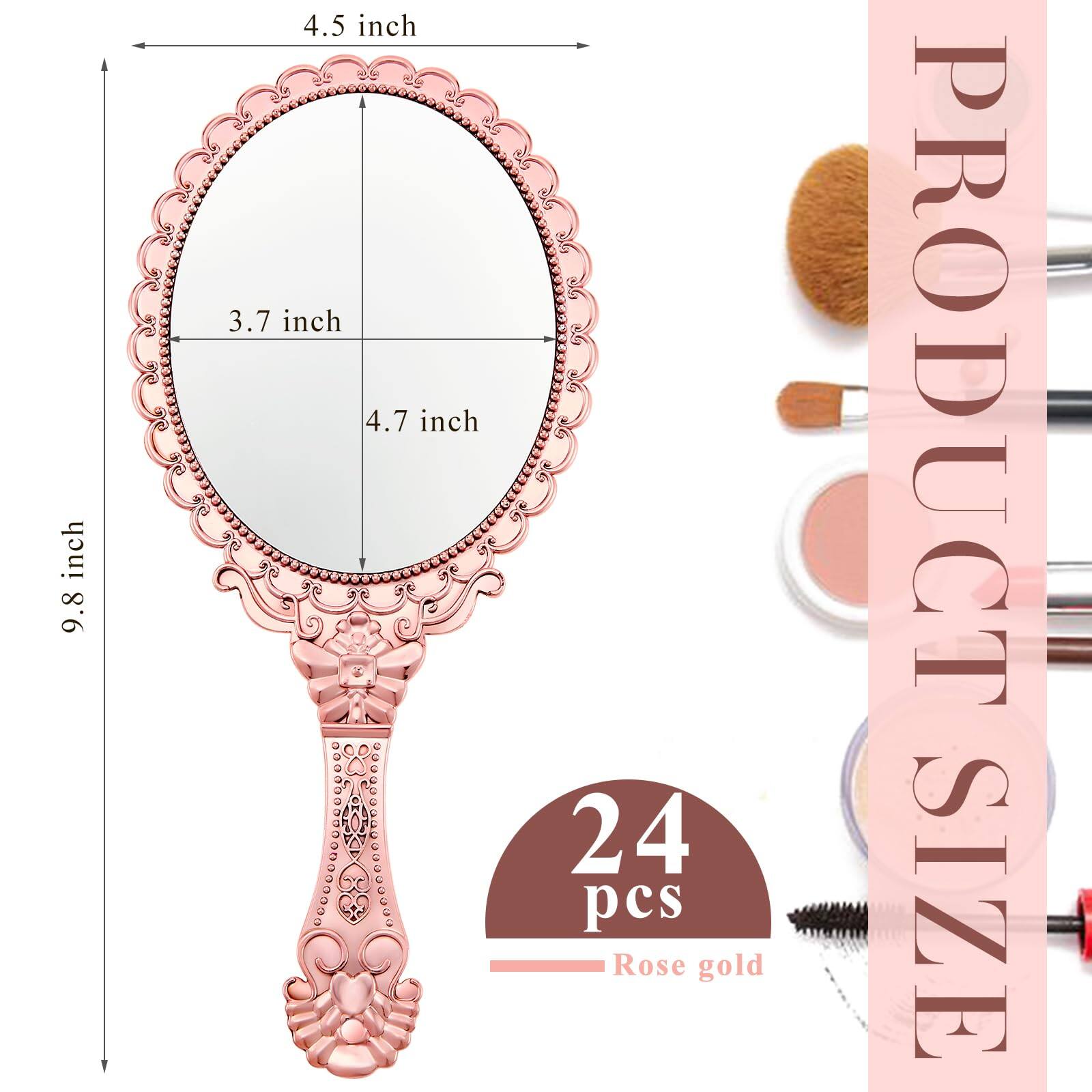 Earthley Blooms 24 Vintage Handheld Mirror 9.8" L X 4.5" W Small Rose ...