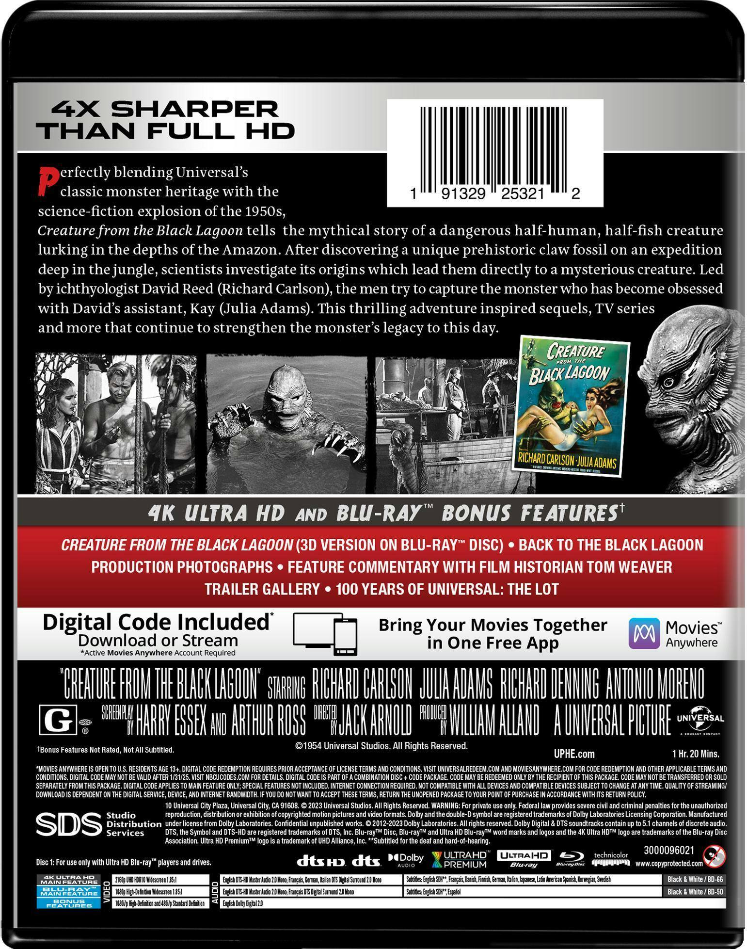 Creature From the Black Lagoon 4K Blu Ray [Standard] [4K Ultra HD Blu ray] - Best Buy