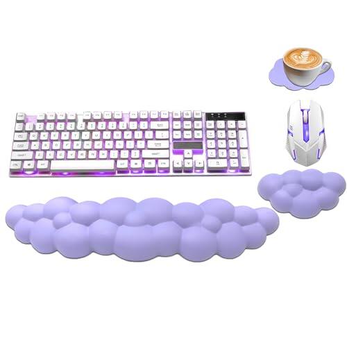 Stamp n Camp - Cloud Wrist Rest Pu Leather Memory Foam For Computer And ...