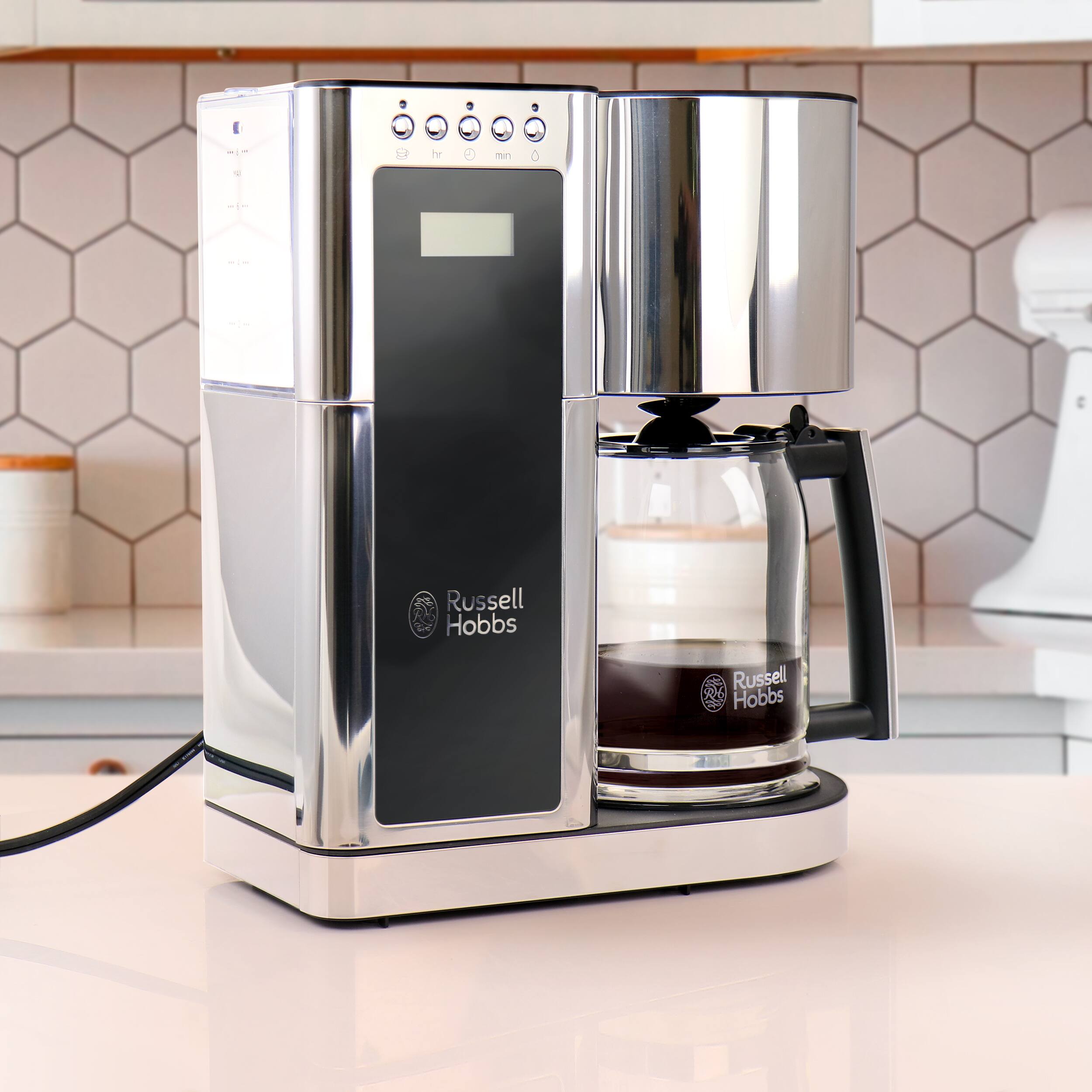 Russell Hobbs Glass 8 Cup Coffeemaker and Stainless Steel Black ...