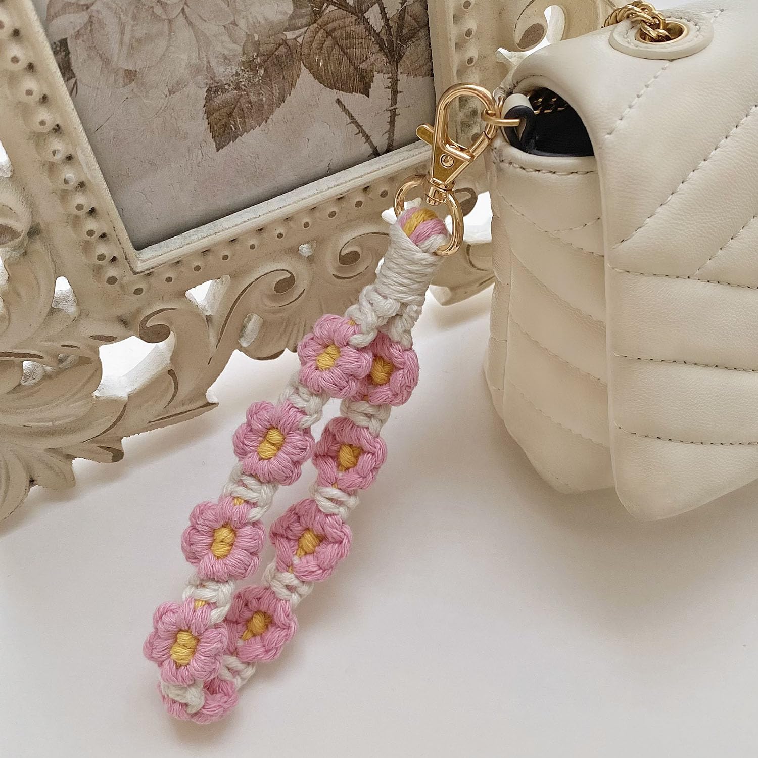 Stylel Star Macrame Keychain Handmade Wristlet For Women Cute Wrist ...