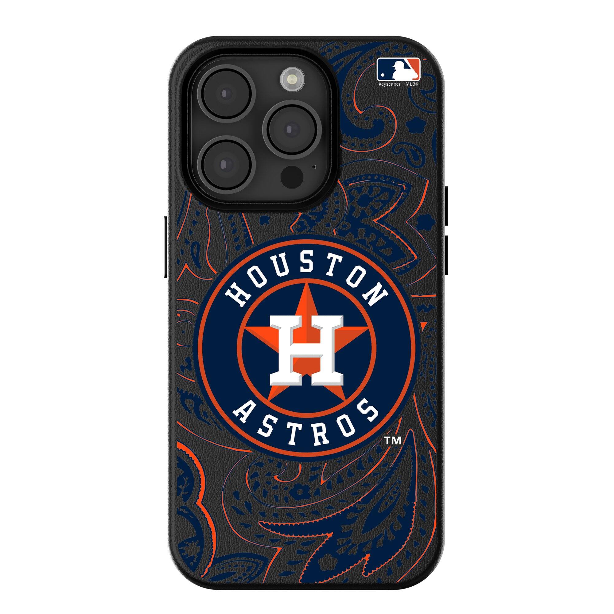 Keyscaper MLB Houston Astros Paisley iPhone Magnetic Bump Case 16 Pro Max Black 202134506 - Best Buy