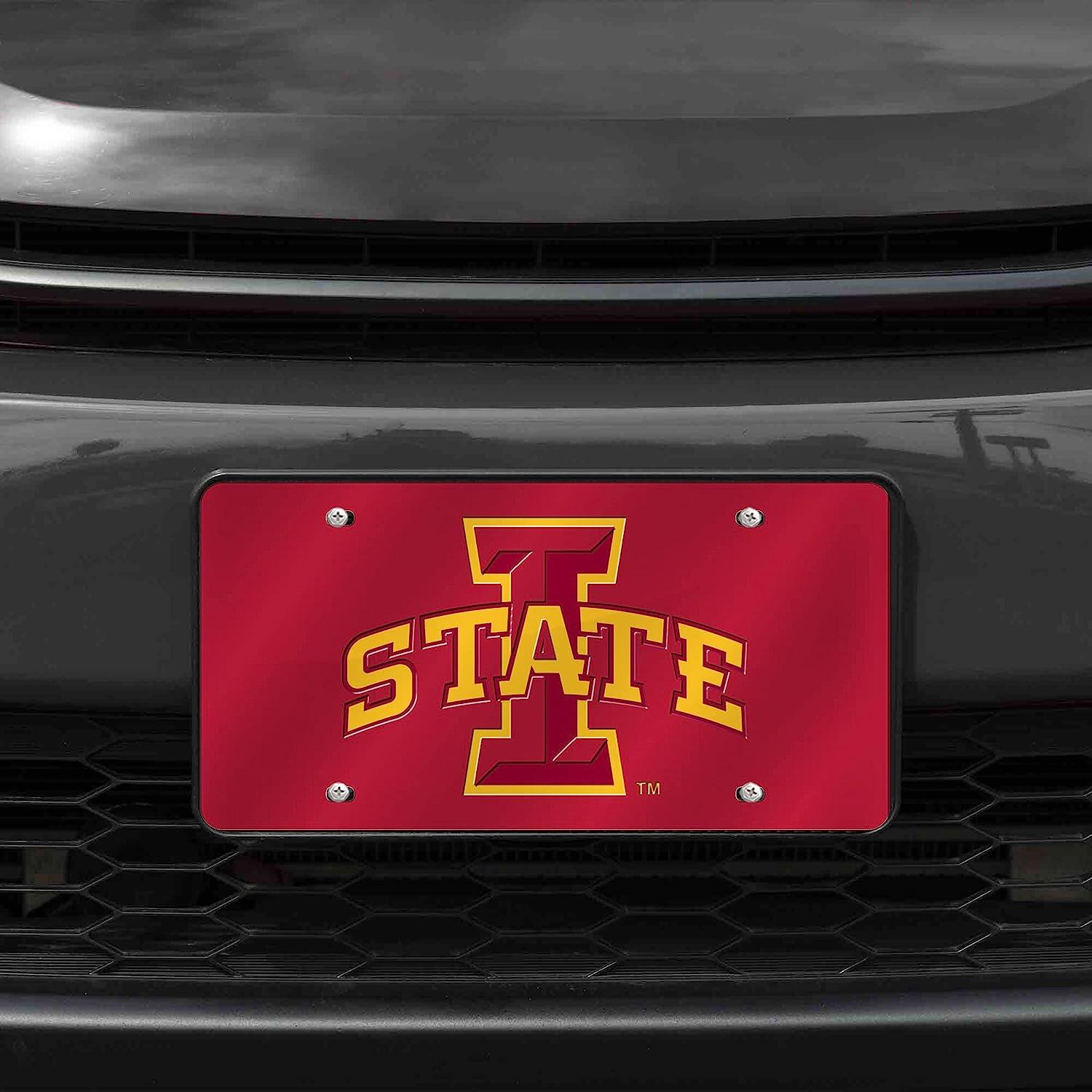 Rico Industries Iowa State Cyclones Red Mirrored Laser Cut License ...